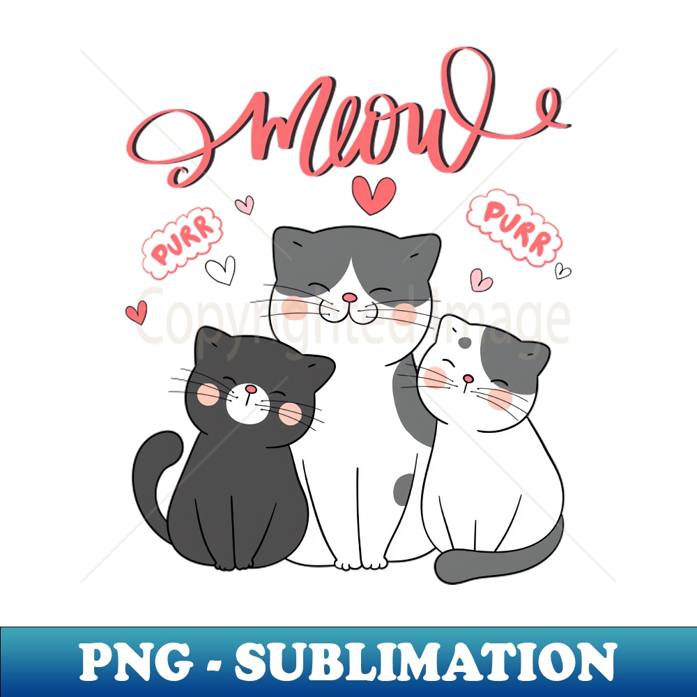 Meow purr purr - Artistic Sublimation Digital File - Spice U | Inspire ...