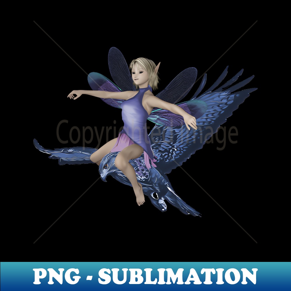 Fairy faerie elf riding eagle flying - Elegant Sublimation P | Inspire ...