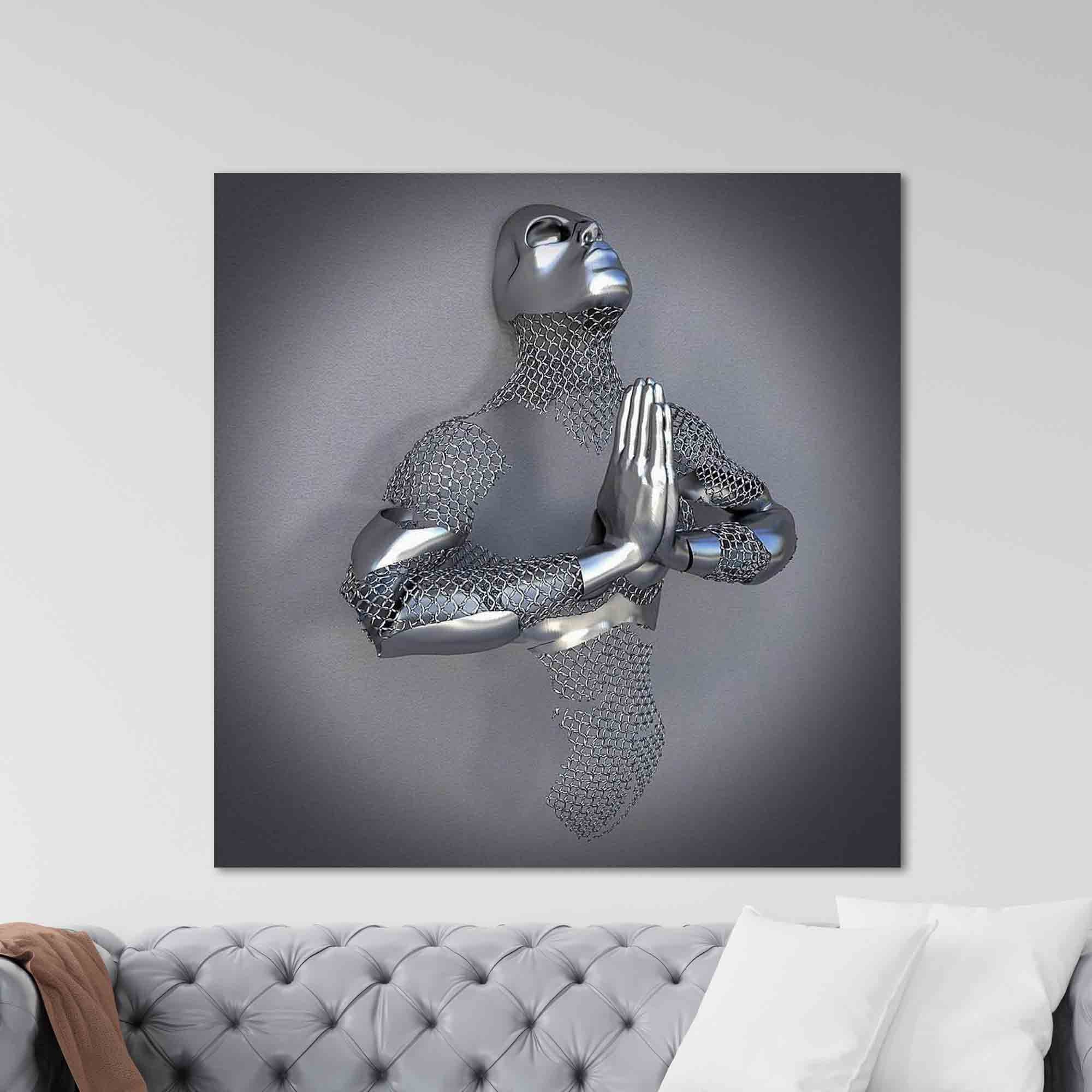 Wall art 3d Metallic Canvas, Trendy Poster, 3d Human Printed | Inspire ...