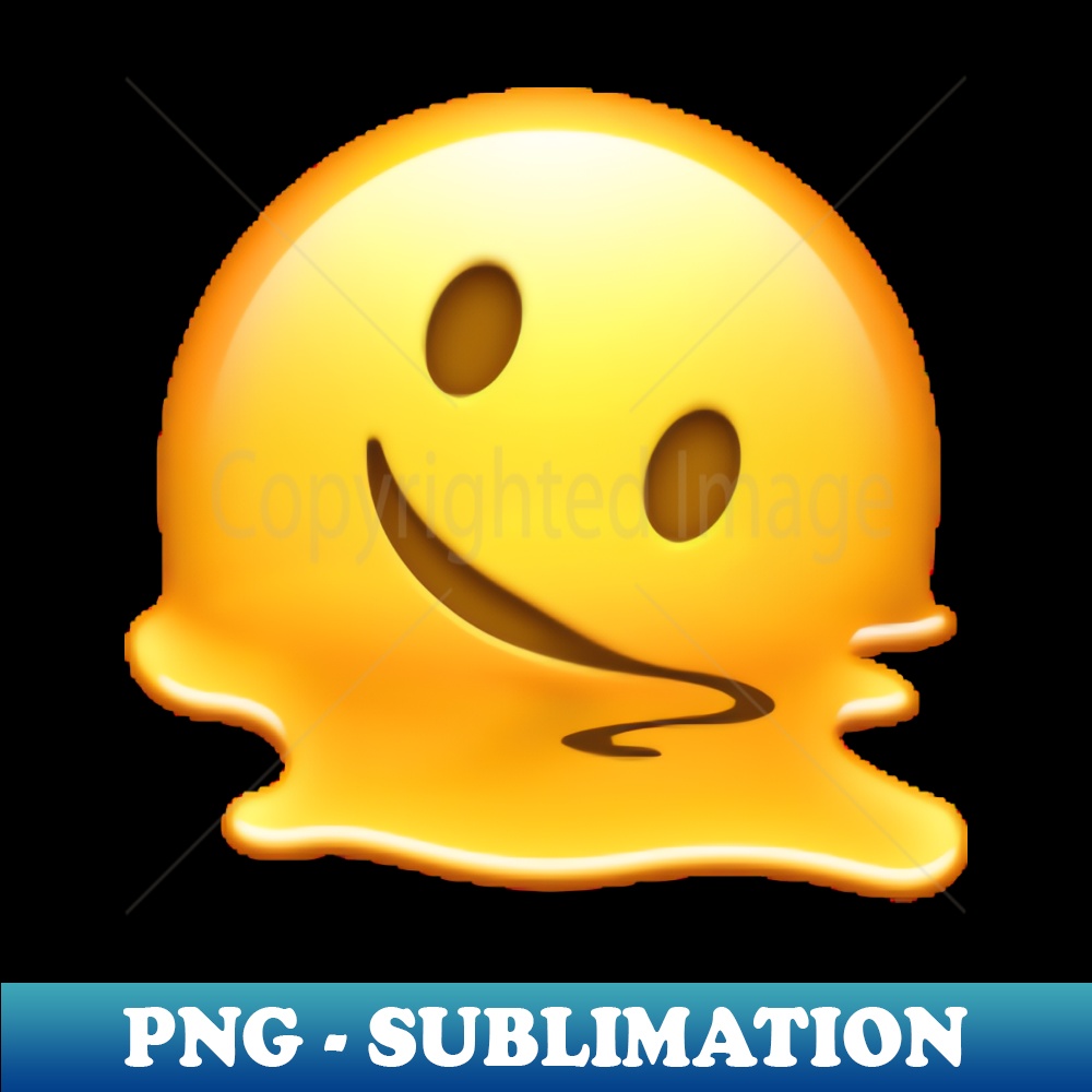 Pixelated Melting Smiley Emoji - High-Resolution PNG Sublima | Inspire ...