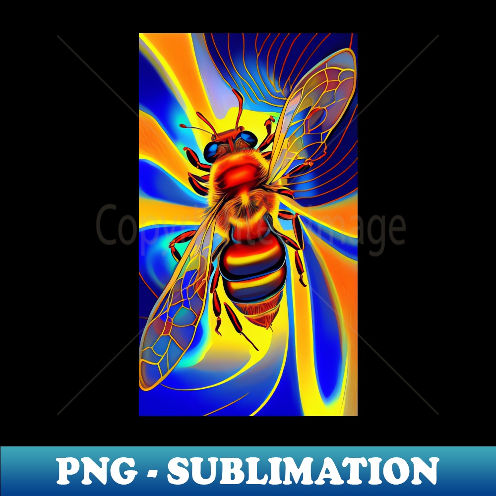 Abstract Honey Bee Image in Trippy Bright Vivid Colors - Dig | Inspire ...