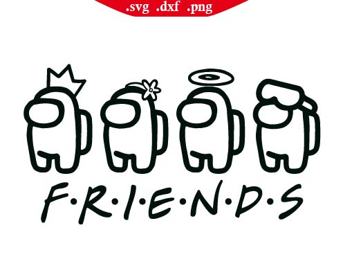 Among Us Friends SVG, Among Us Outline SVG, Ur Actin Svg, Am - Inspire ...