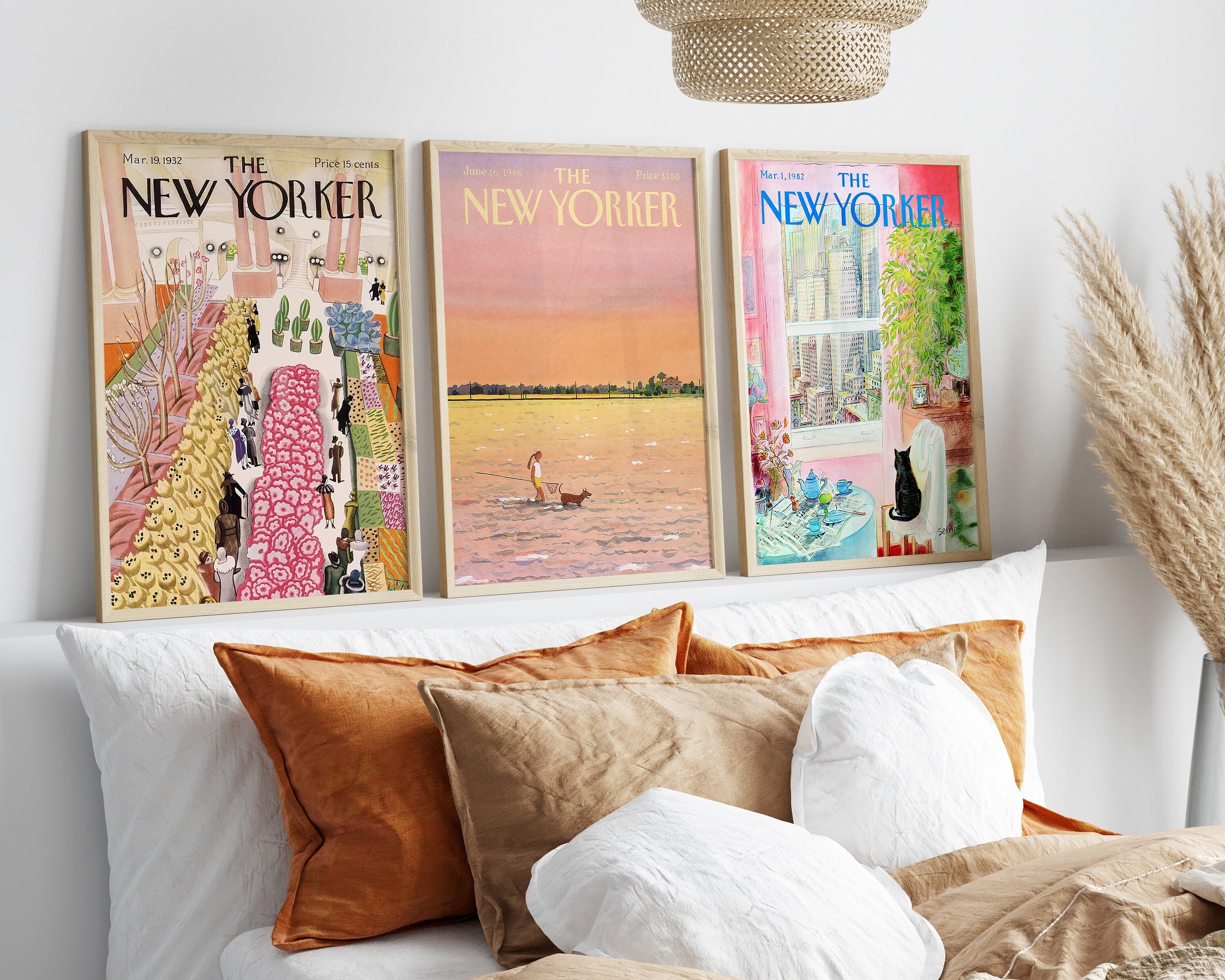 New Yorker Magazine Cover Poster Set of 3, The New Yorker Pr | Inspire ...