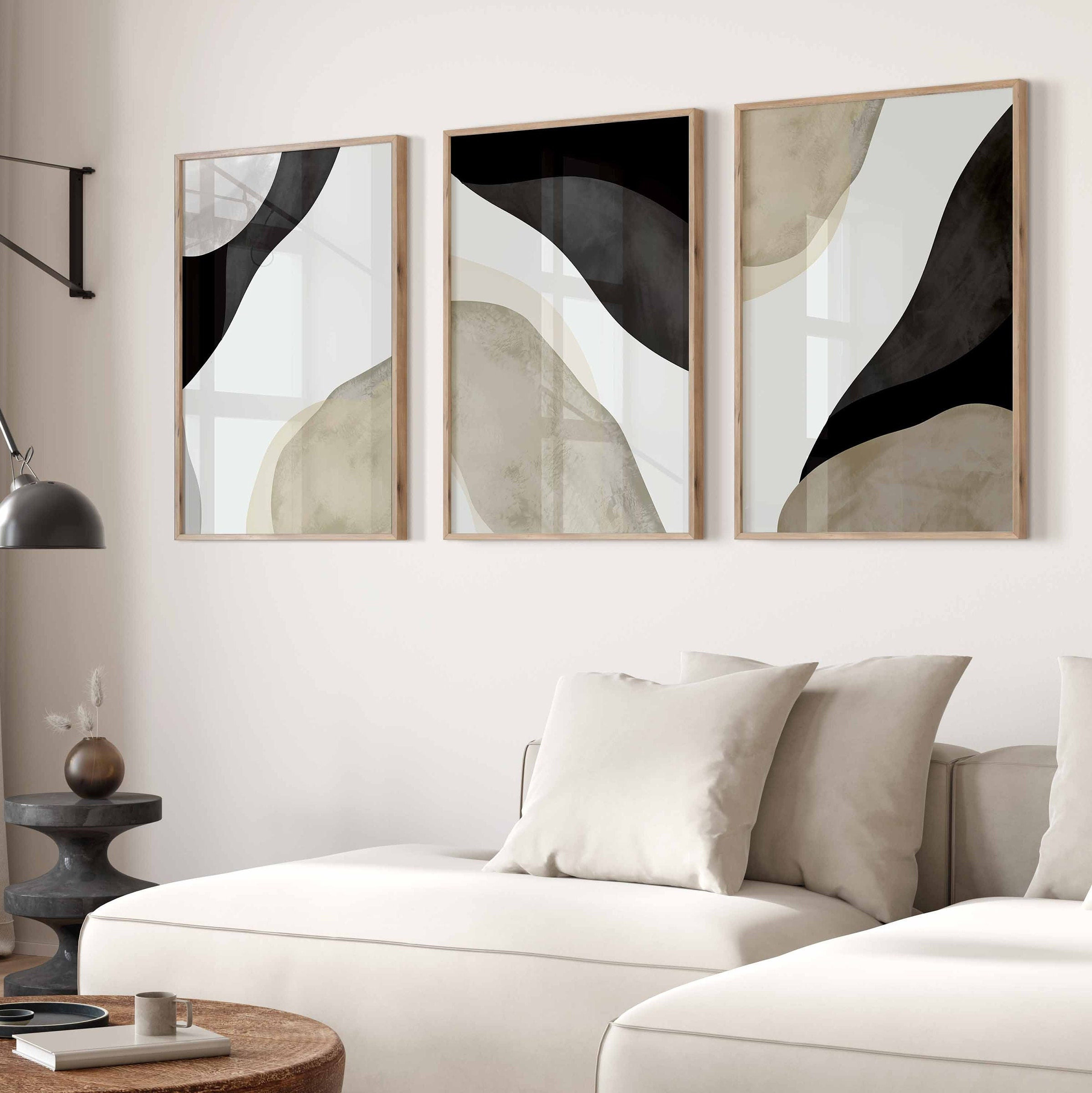 Minimal Simple Modern Gallery Wall Art Set of 3 Abstract Art | Inspire ...