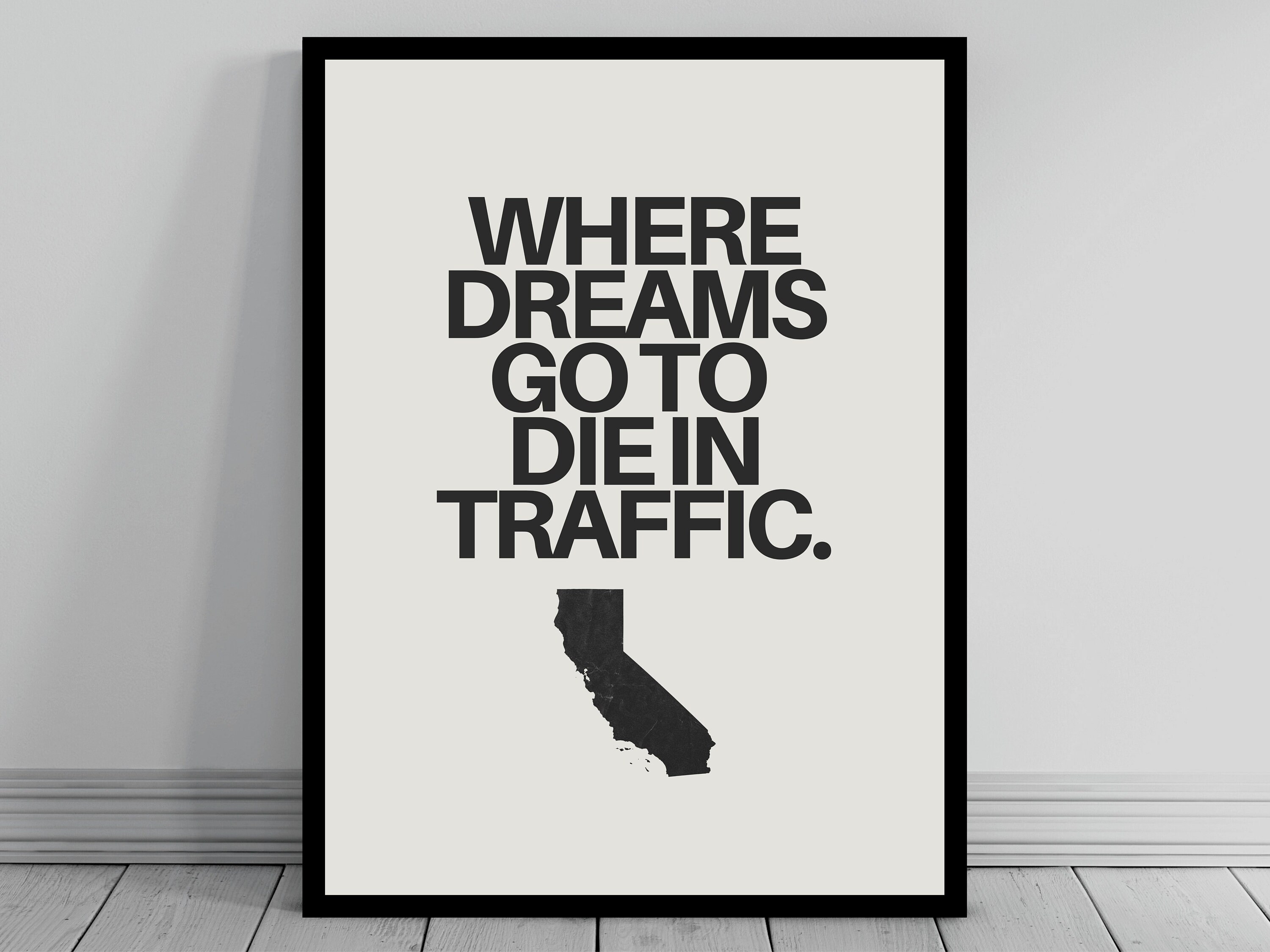 Hilarious California Meme Print California Poster Minimali | Inspire Uplift