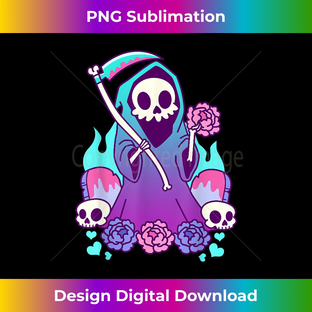 Kawaii Pastel Goth Grim Reaper With Roses - Sublimation-Opti | Inspire ...