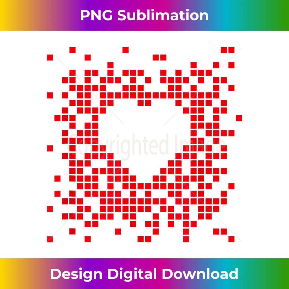 Red Pixel Heart 8 Bit Retro Pixelated 80s Love - Edgy Subli - Inspire ...
