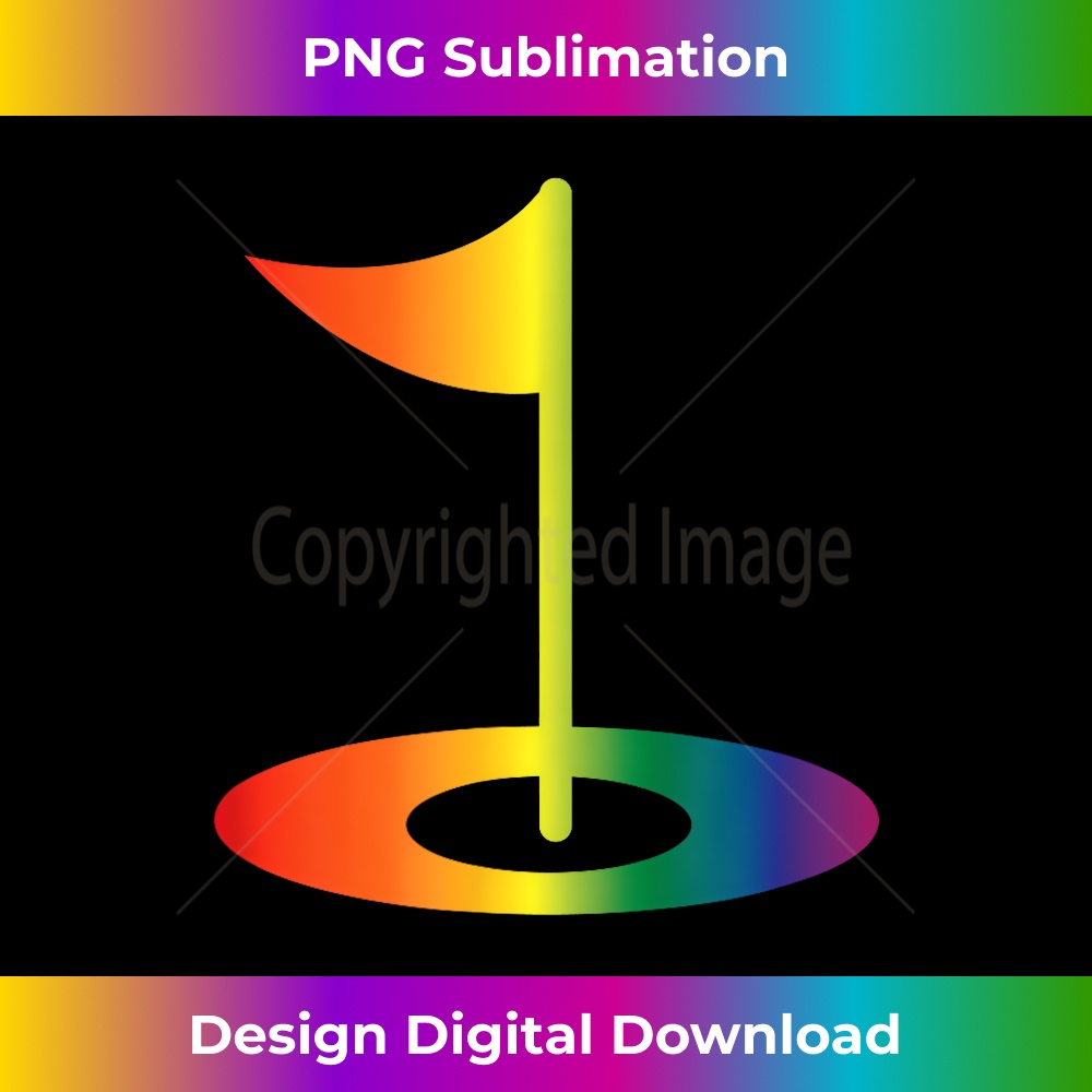 Rainbow Golf Tee Flag Funny Golfing Pride Rainbow Golf - Fut | Inspire ...