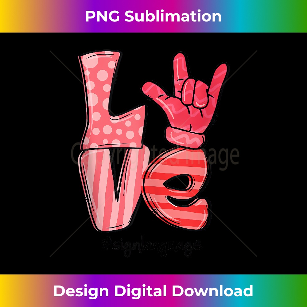 LOVE I Love You Sign Language ASL Cute Deaf Gifts Tank Top - | Inspire ...