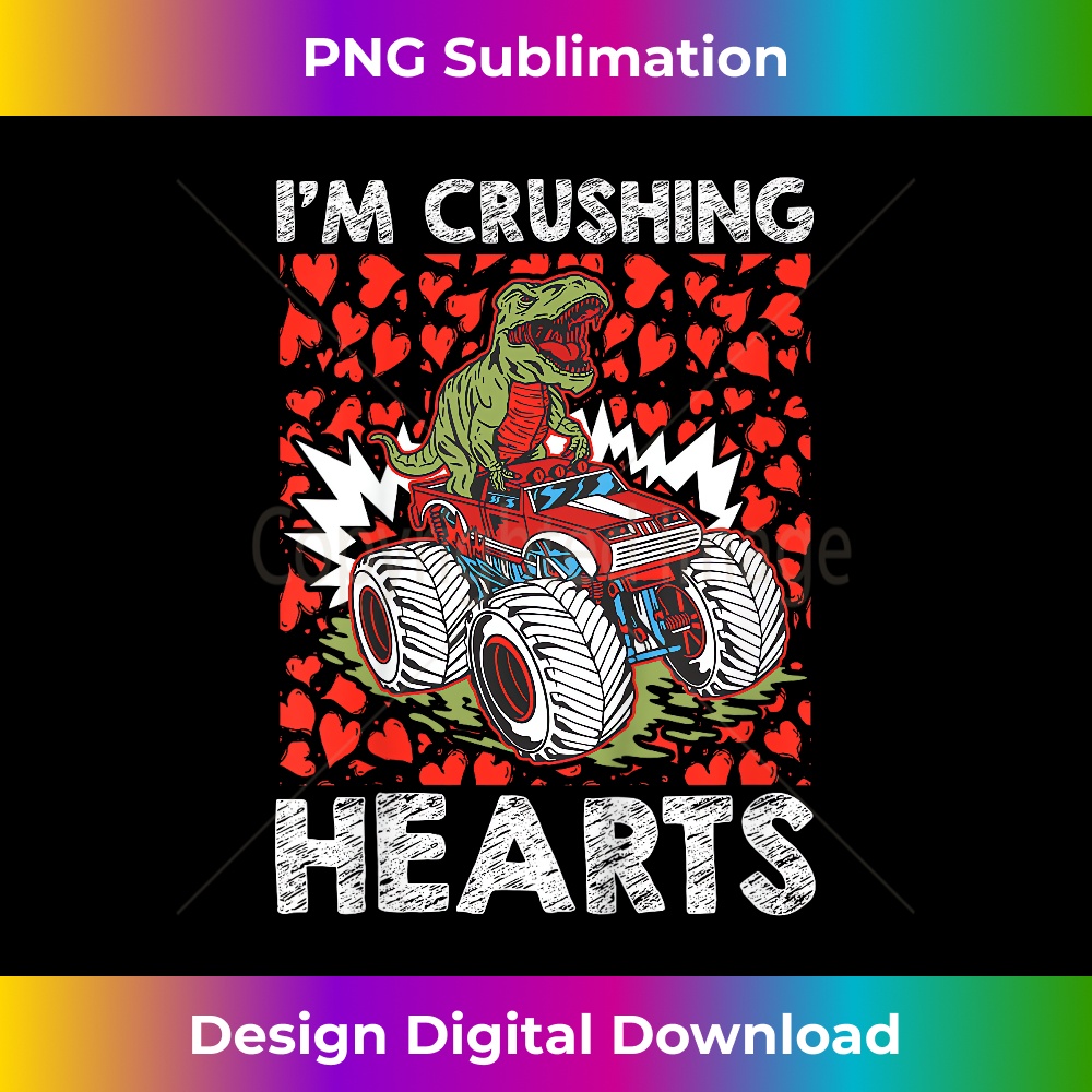 Kids Im Crushing Heart Valentines Day T-Rex Dinosaur Riding - Inspire ...