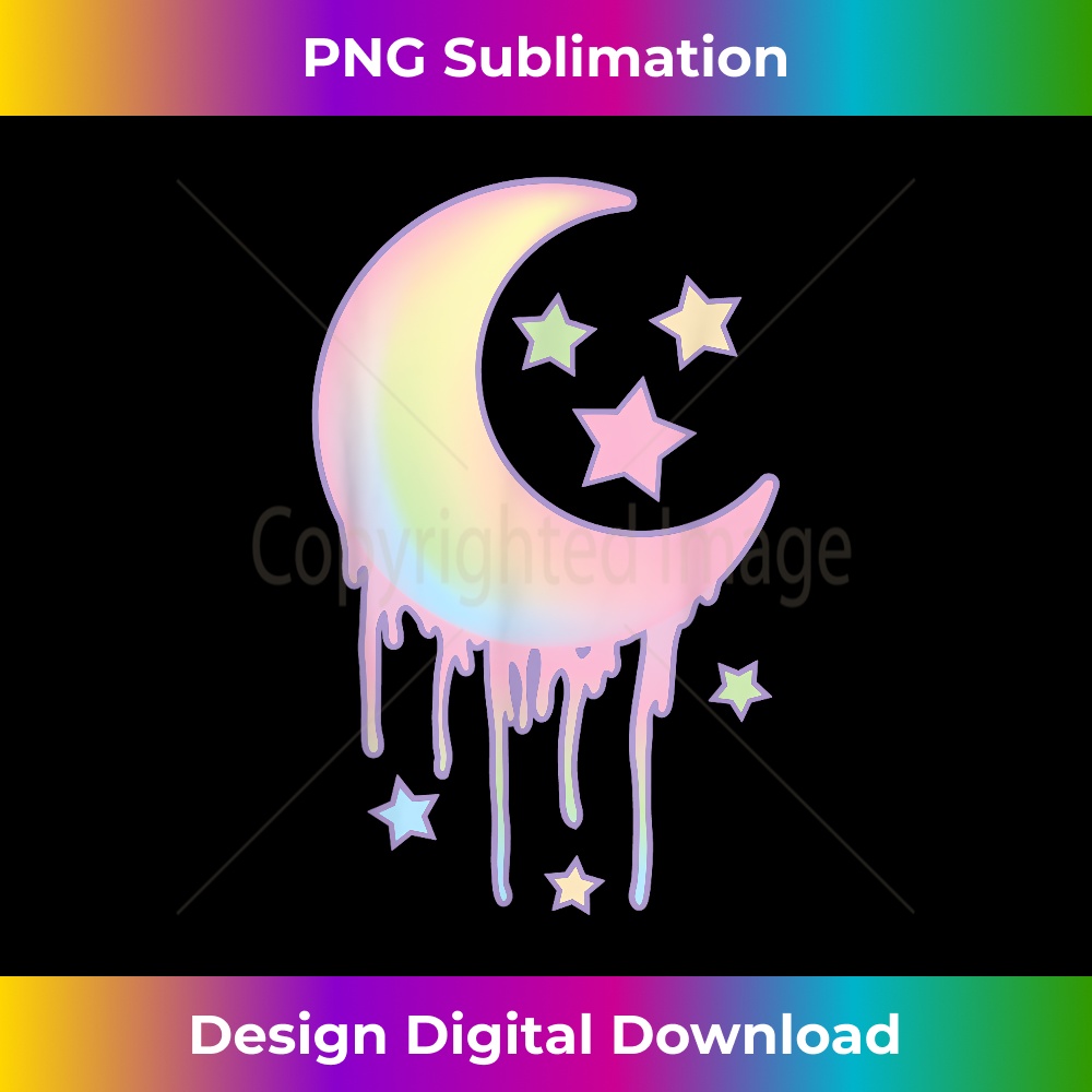 Pastel Goth Moon & Stars Trippy Aesthetic Kawaii Girls - Fut | Inspire ...
