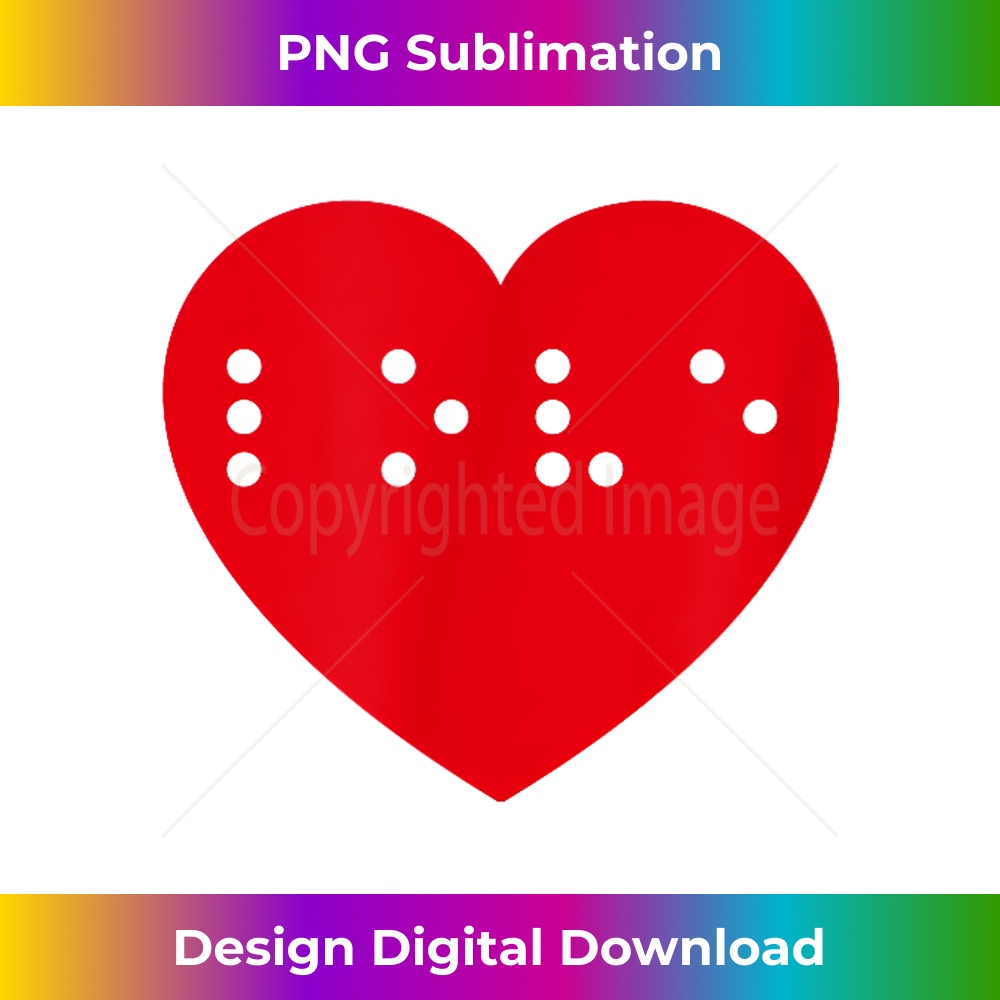Love in Braille Inside Big Red Heart Uncontracted Valentine | Inspire ...