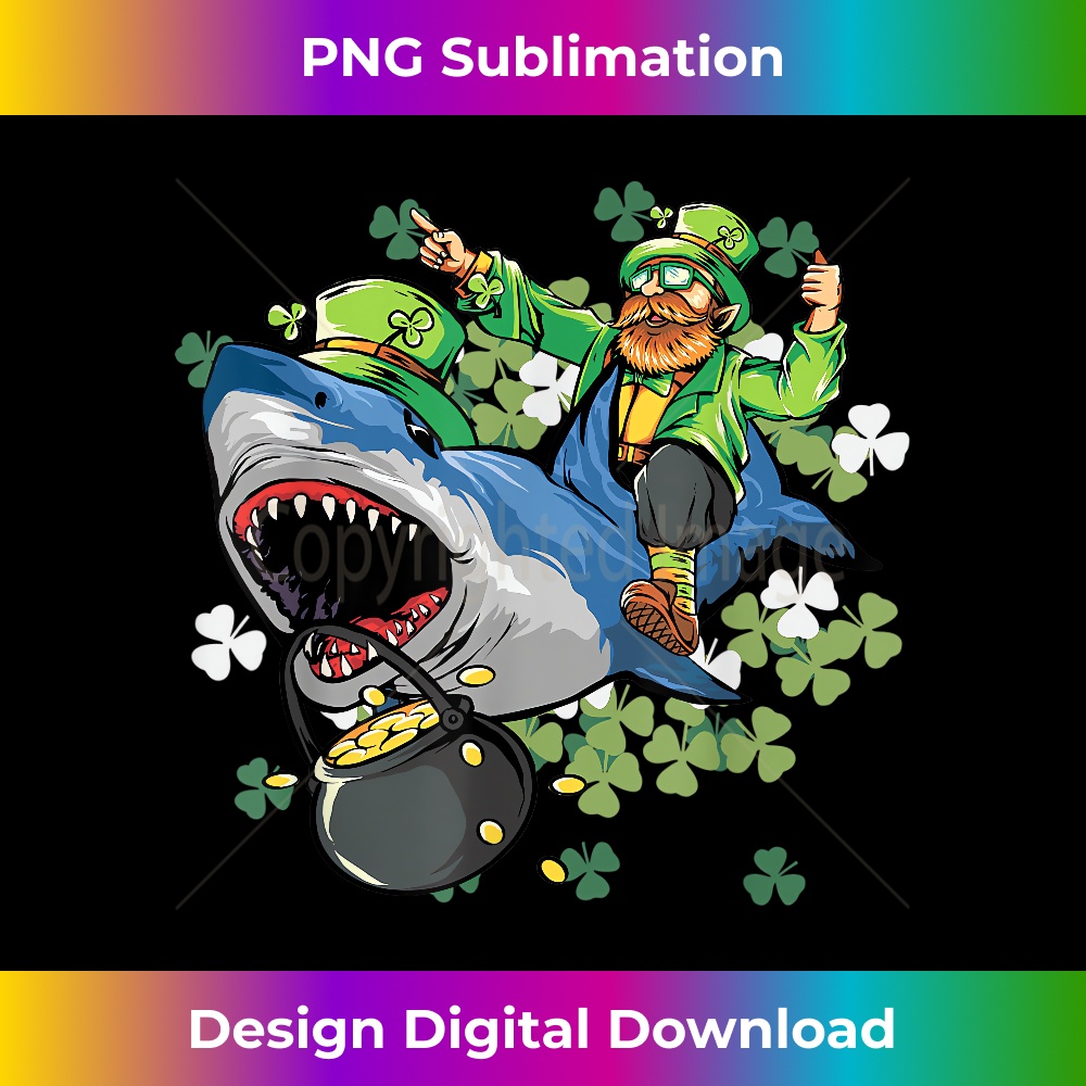 Shark Lovers Kids - St Patricks Day Leprechaun Riding Shark - Inspire ...