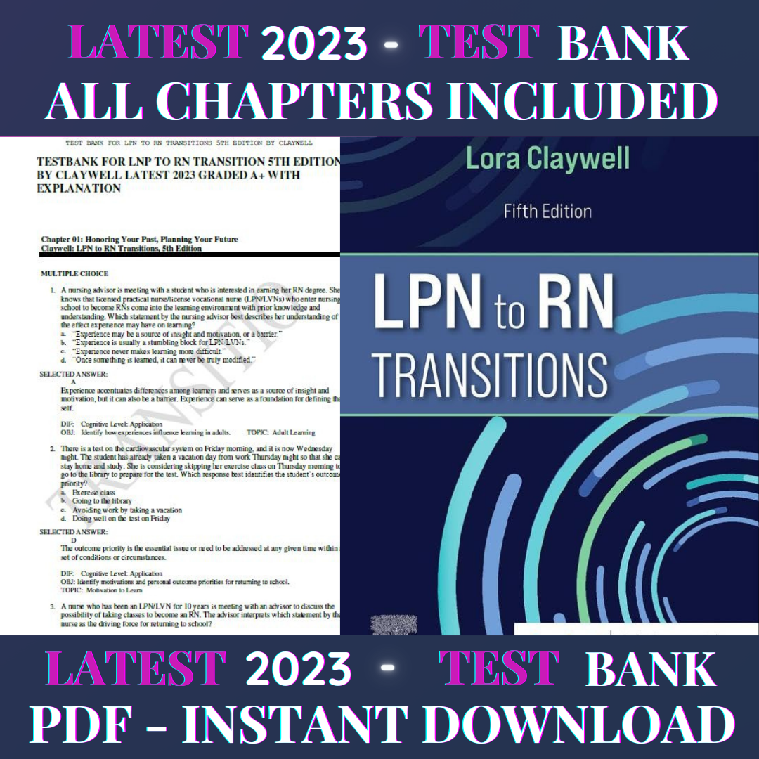 Latest 2023 LPN to RN Transitions 5th Edition by Lora Claywe | Inspire ...
