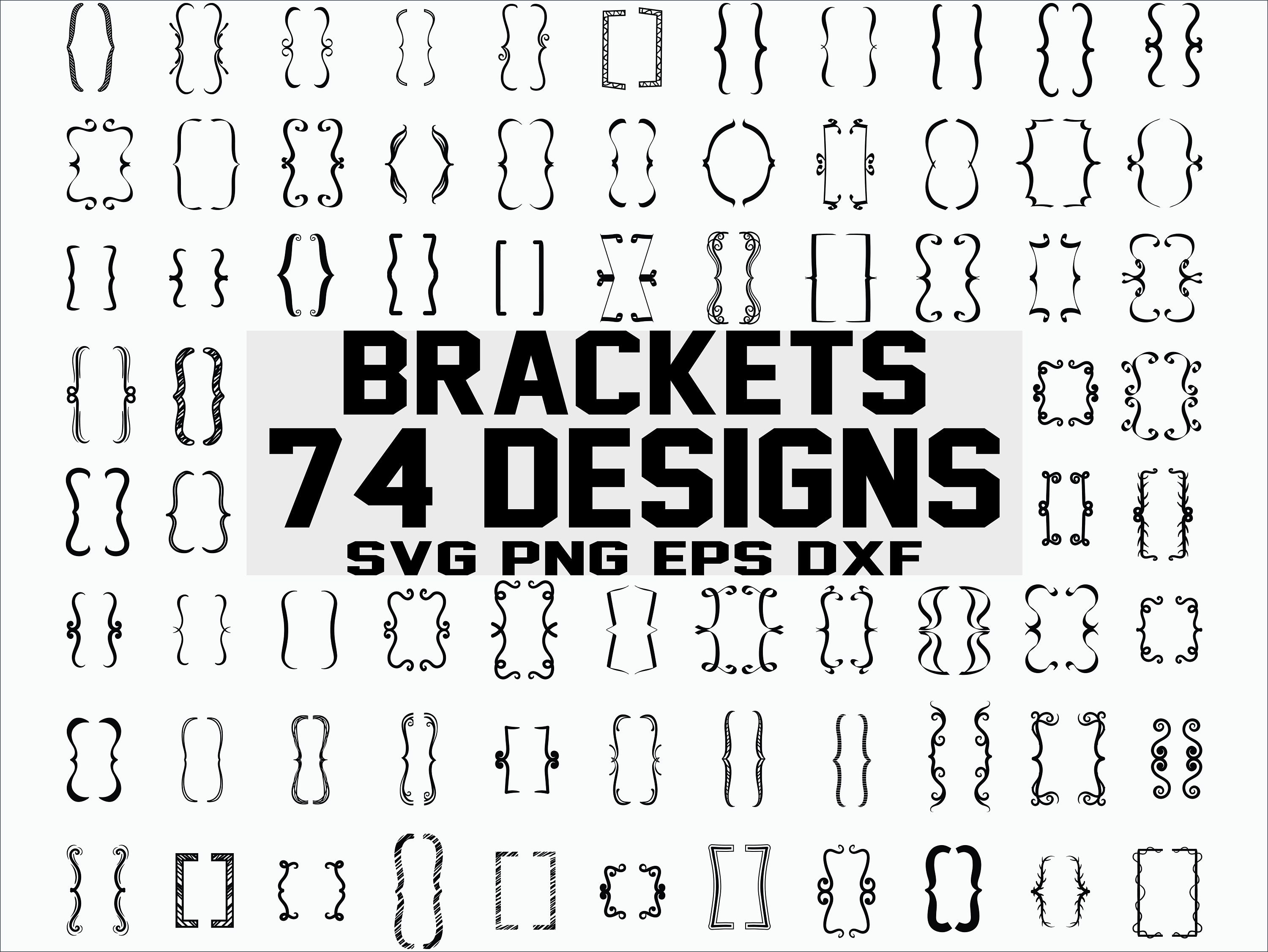 Bracket svg, parenthesis svg, braces svg, context svg | Inspire Uplift