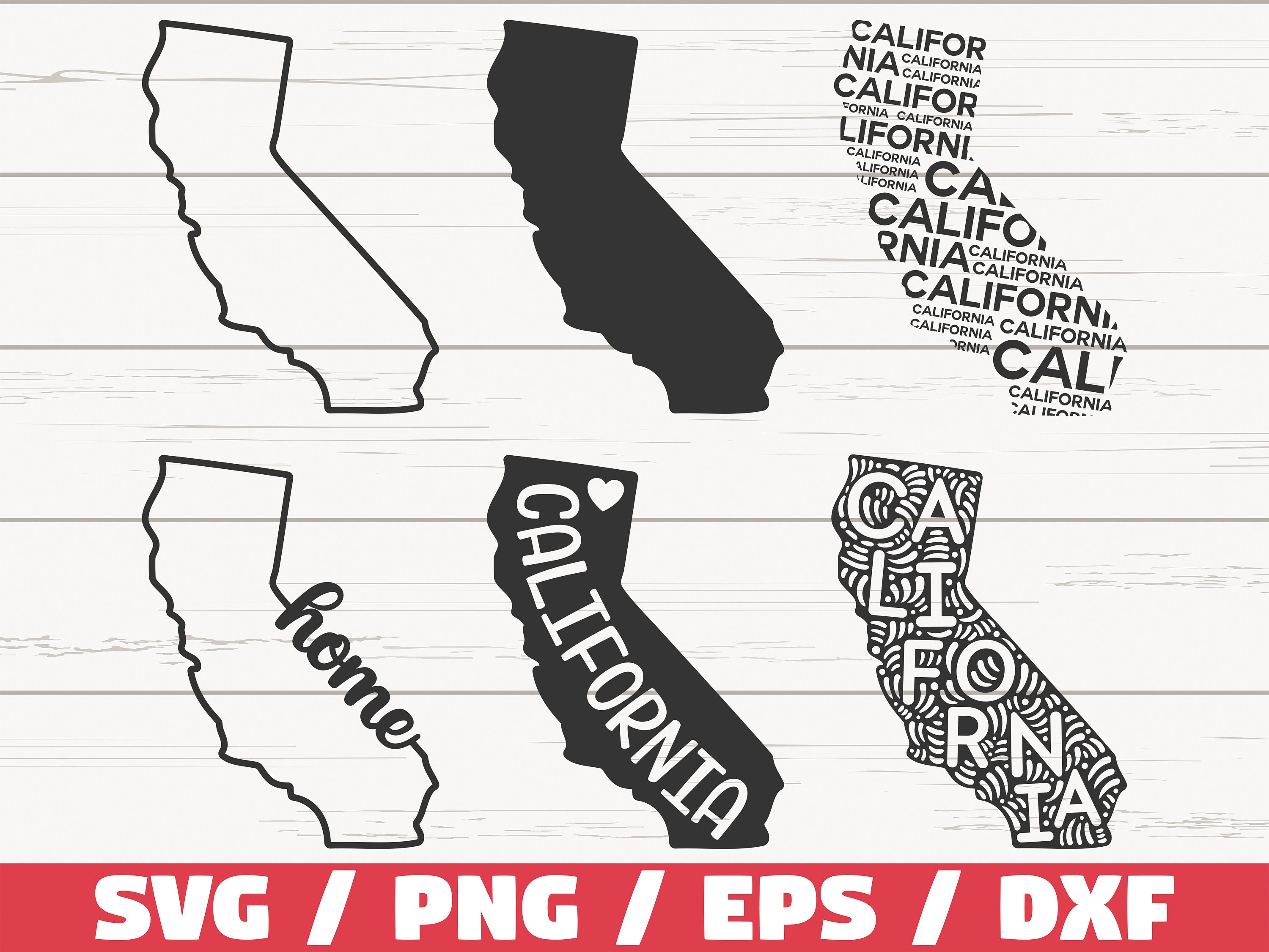California State SVG, Cut File, Cricut, Clip art - Inspire Uplift