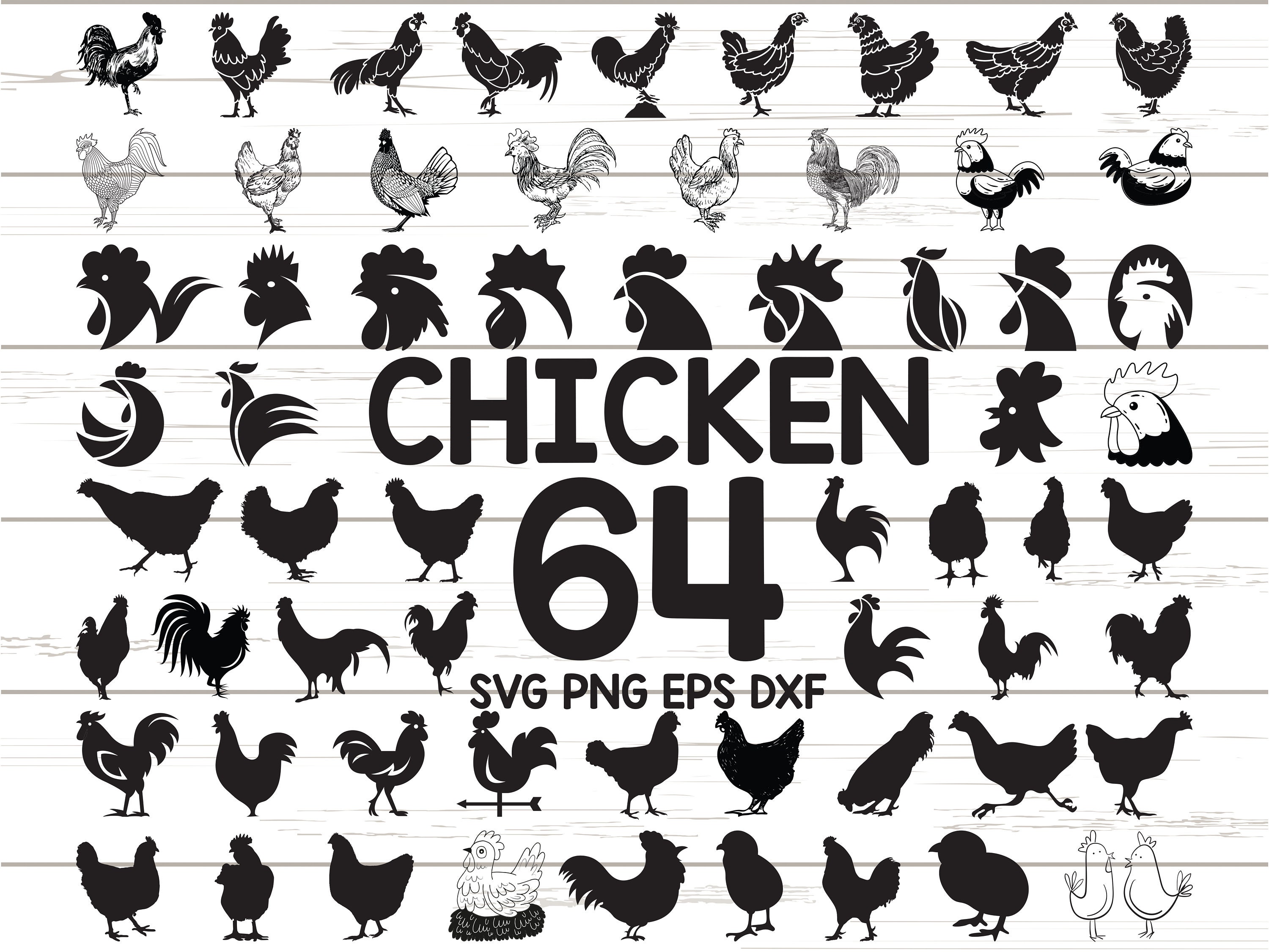 chicken svg, farm animal svg, hen svg, rooster svg - Inspire Uplift