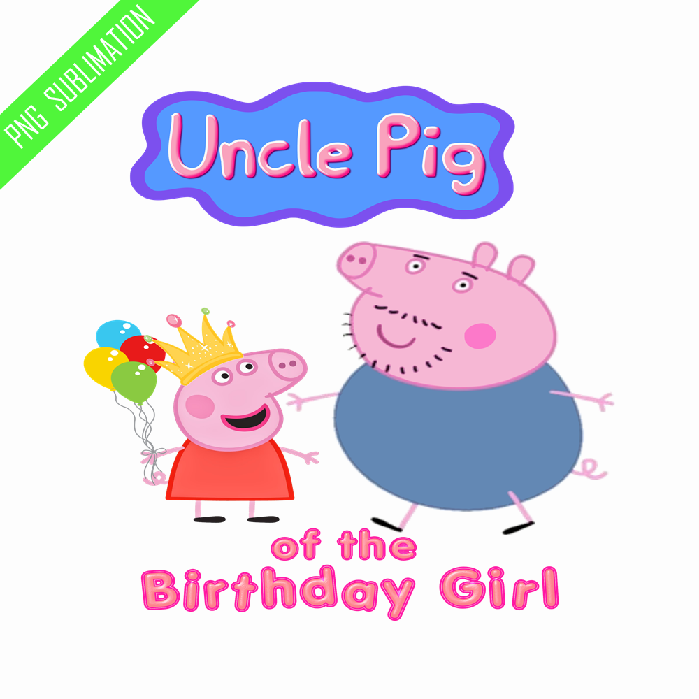 Uncle pig of the birthday girl png | Inspire Uplift