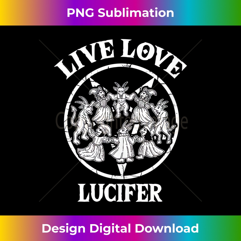 Live Love Lucifer Gift Occult Satanic Devil Tank To - Edgy S - Inspire ...