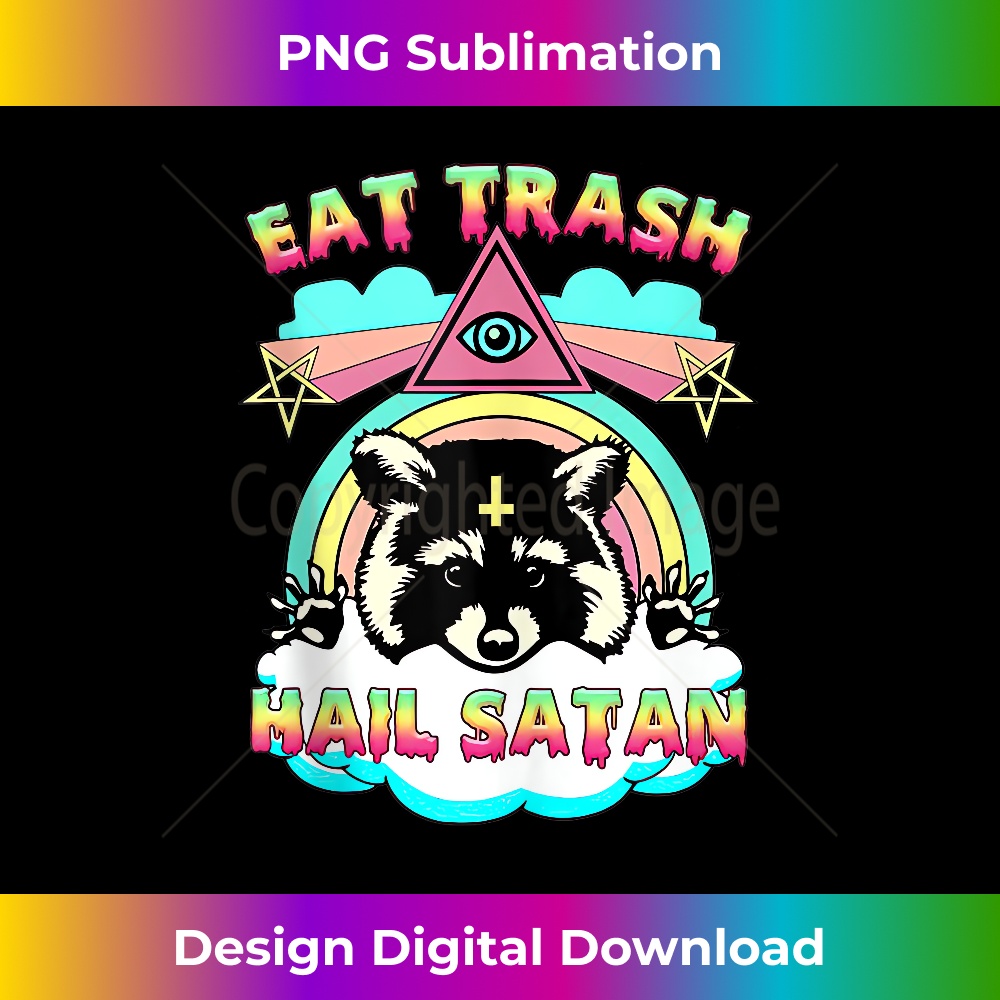 Eat Trash Hail Satan Gothic Raccoon Satanic Garbage Gang Tan | Inspire ...