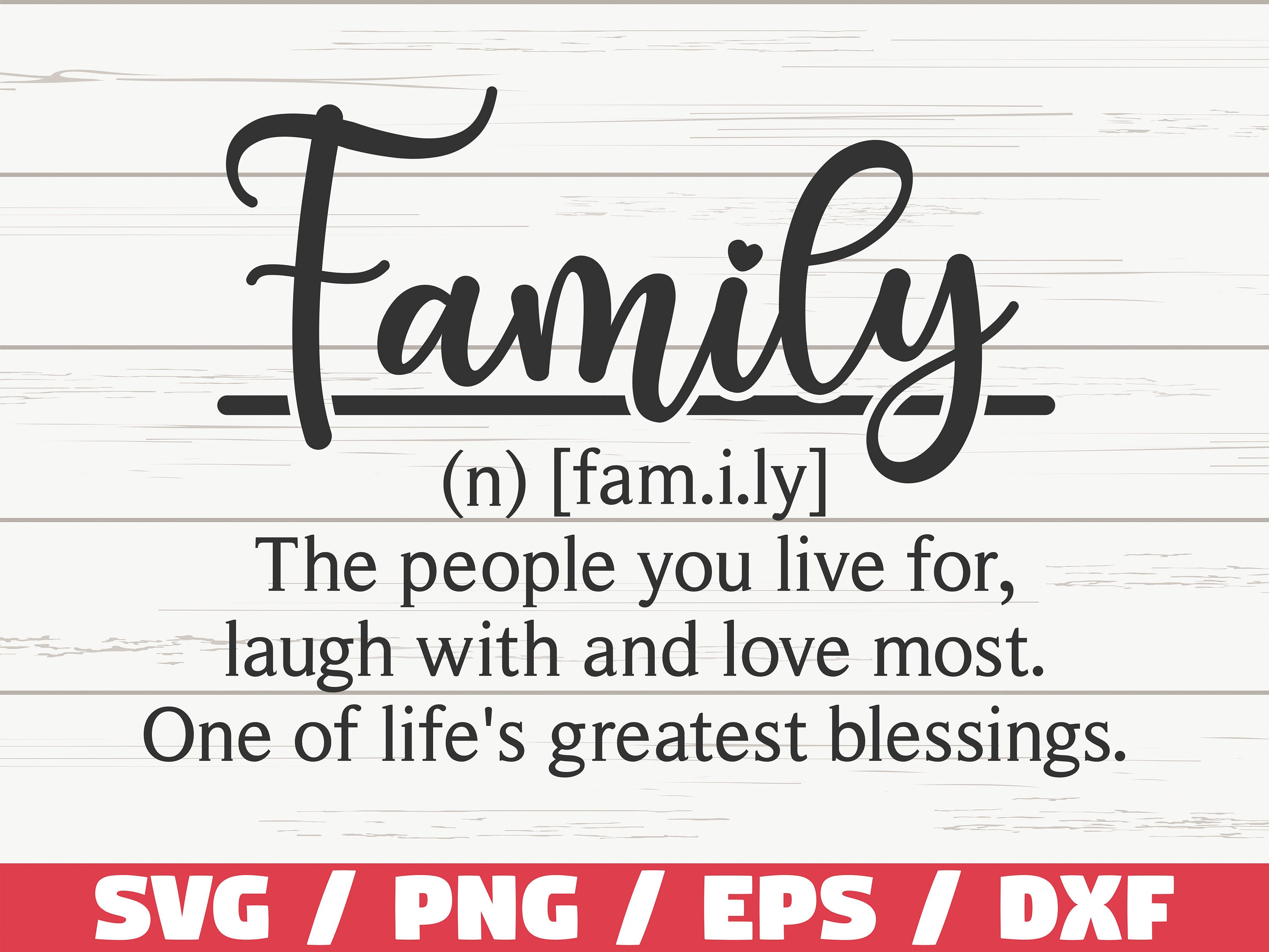 Family Definition SVG, Cut File, Cricut, Commercial use - Inspire Uplift