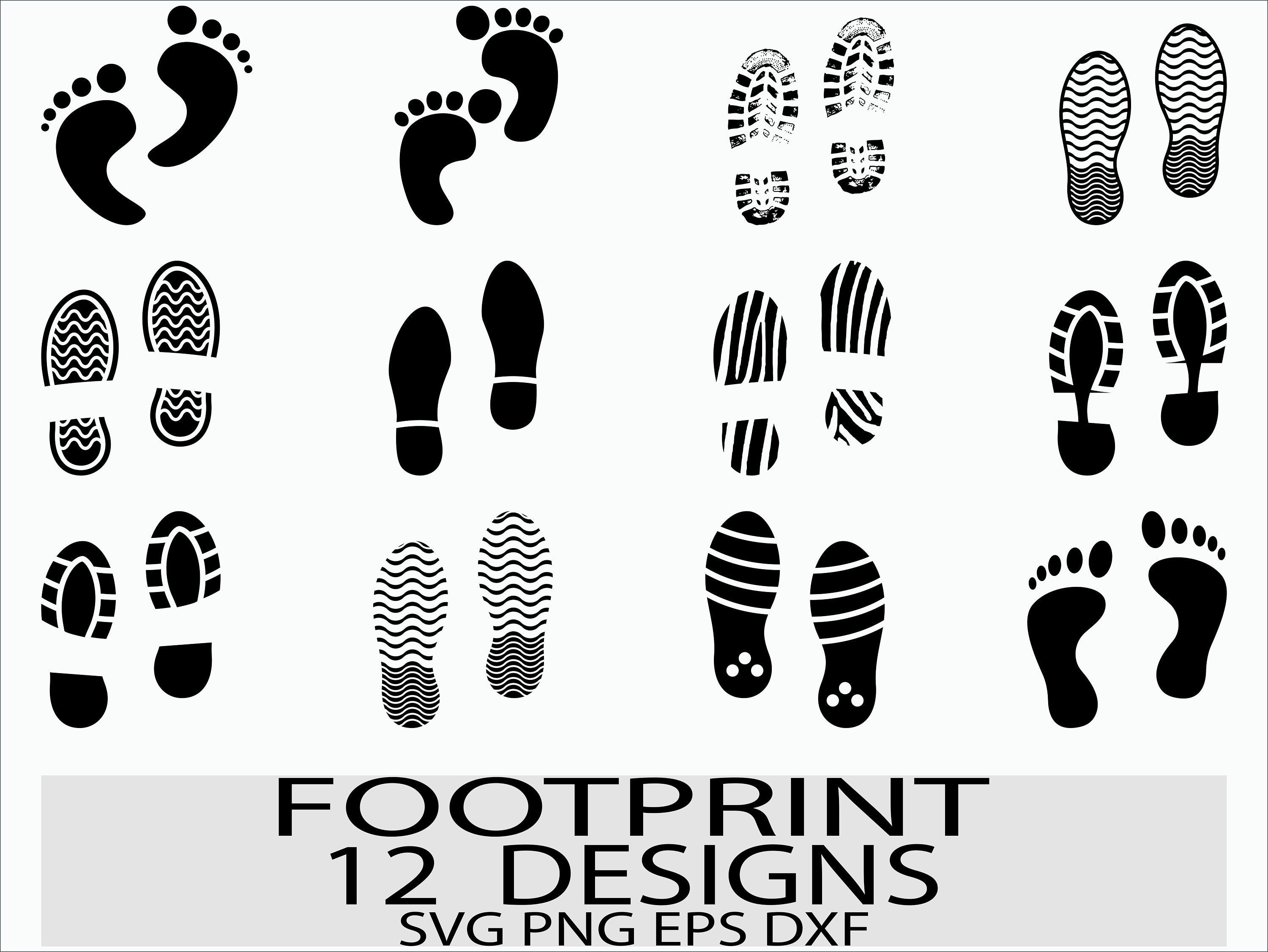 Footprint SVG, Footprint SVG file, Foot Svg, Footprint Cut F | Inspire ...