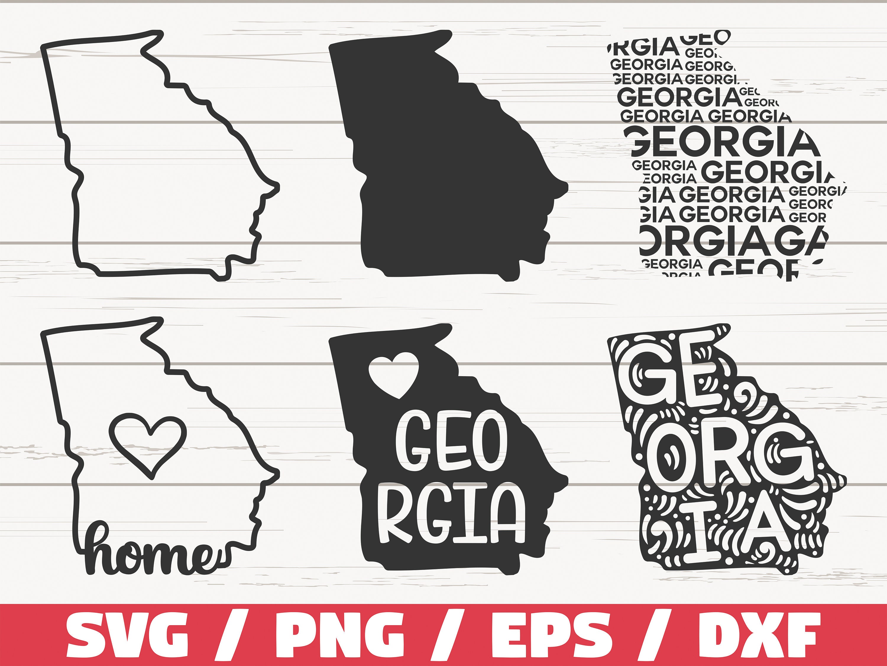 Georgia State SVG, Cut File, Cricut, Clip art | Inspire Uplift