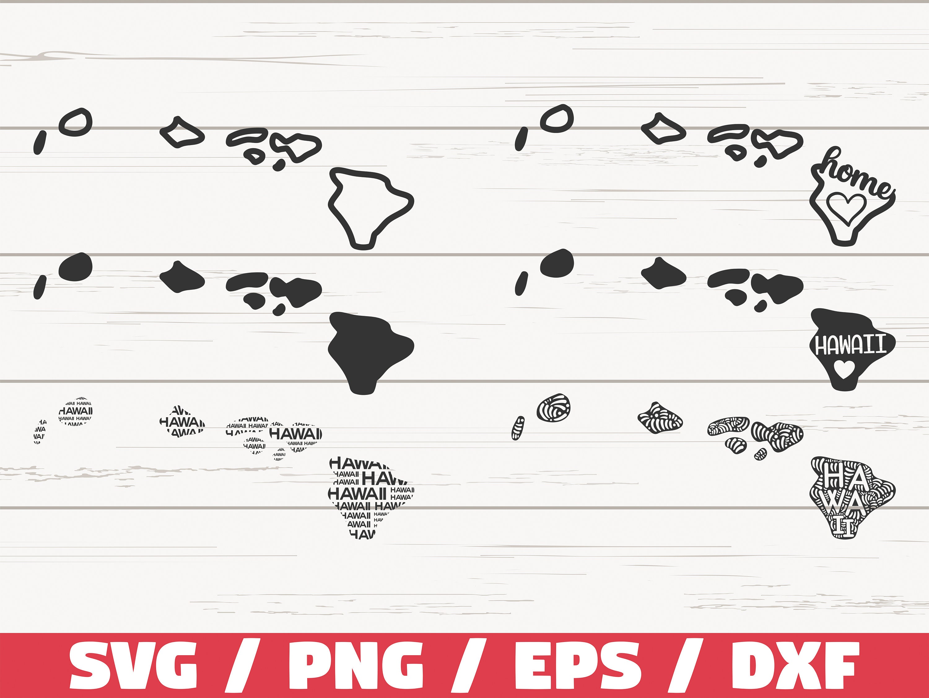 Hawaii State SVG, Cut File, Cricut, Clip art - Inspire Uplift