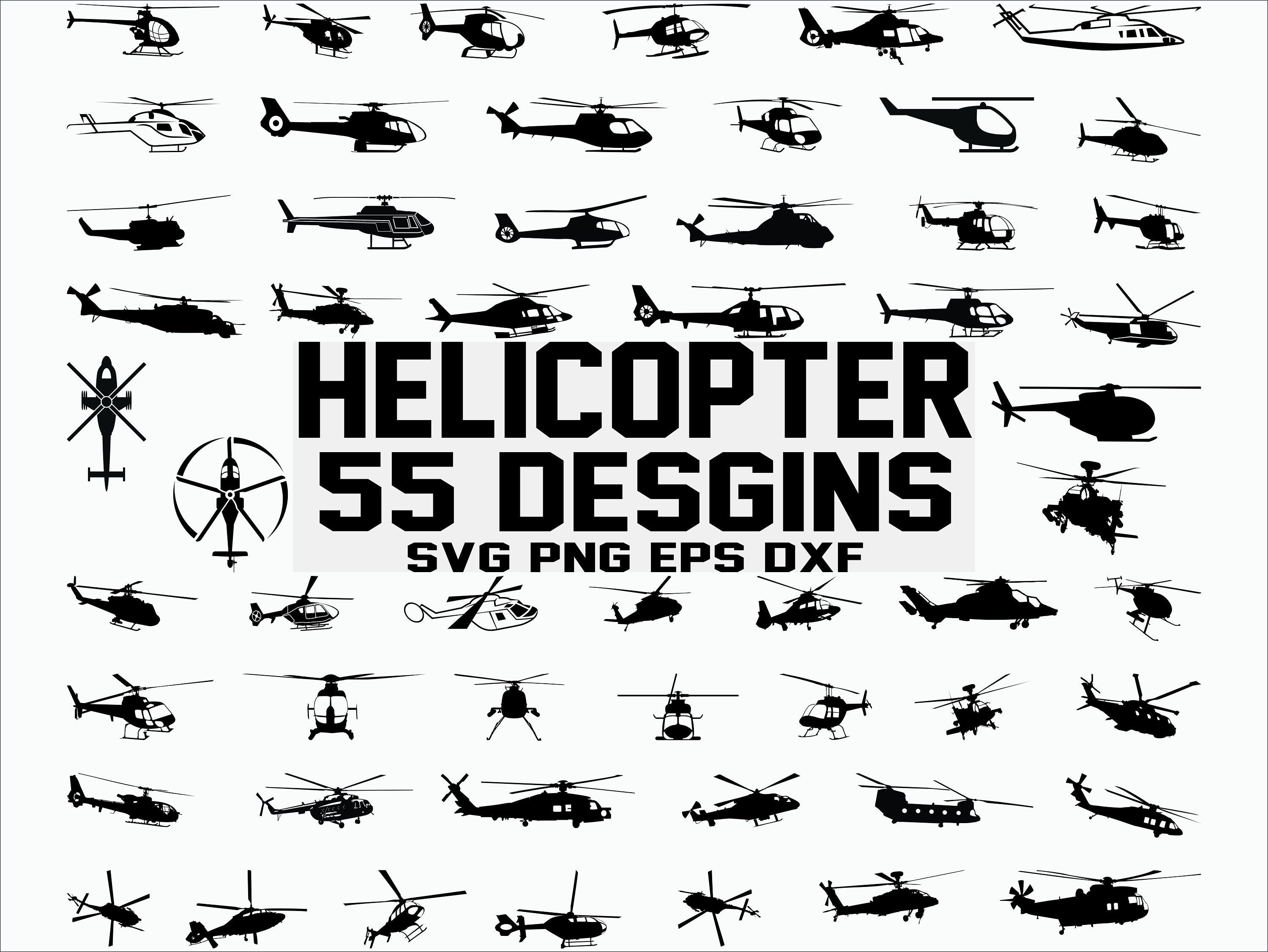 Helicopter SVG, aircraft svg, airplane svg, fly svg - Inspire Uplift