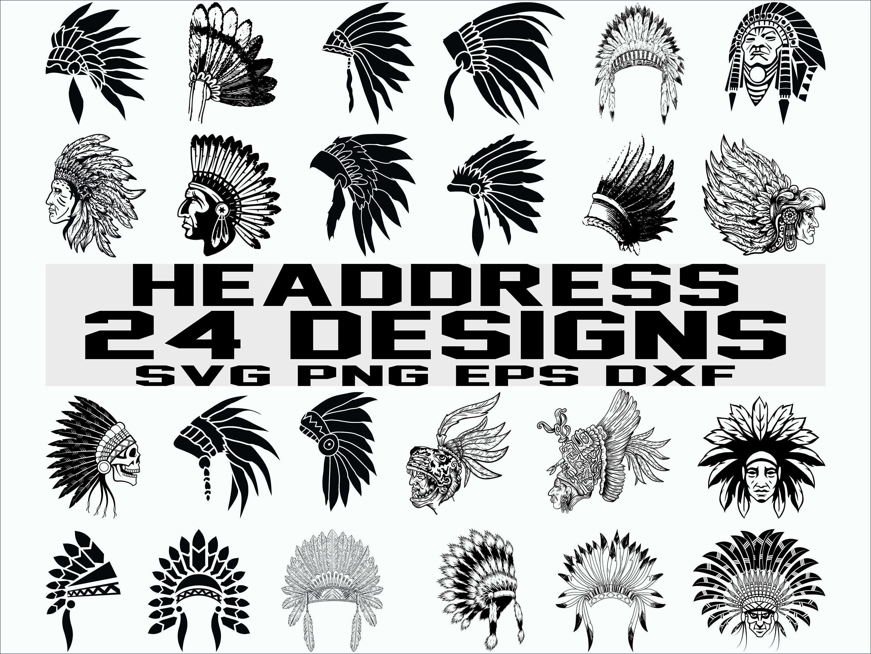 Headdress svg, indian svg, indian headdress, tribal svg | Inspire Uplift