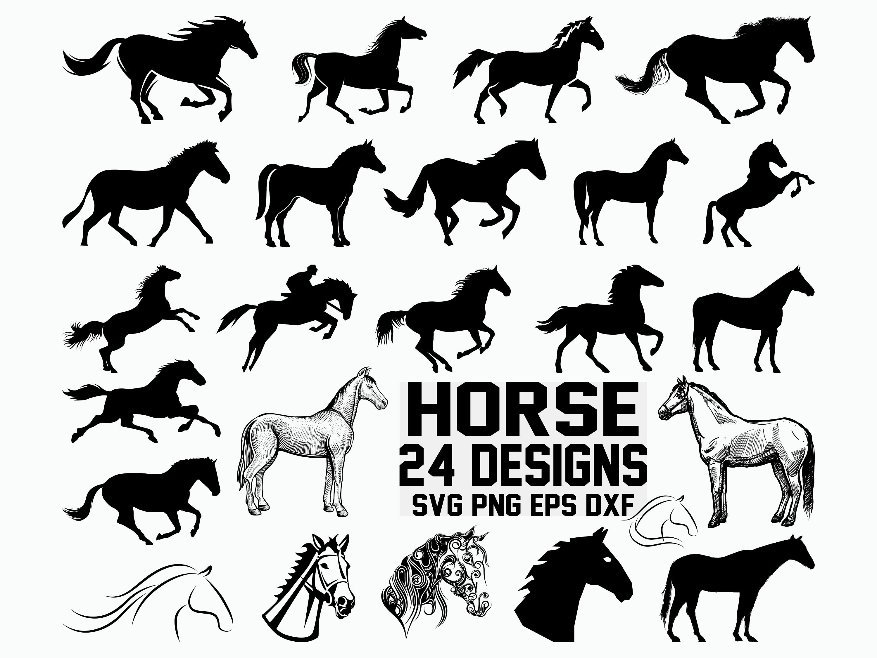 Horses SVG, Horse Clipart, Cricut, Cut Files - Inspire Uplift