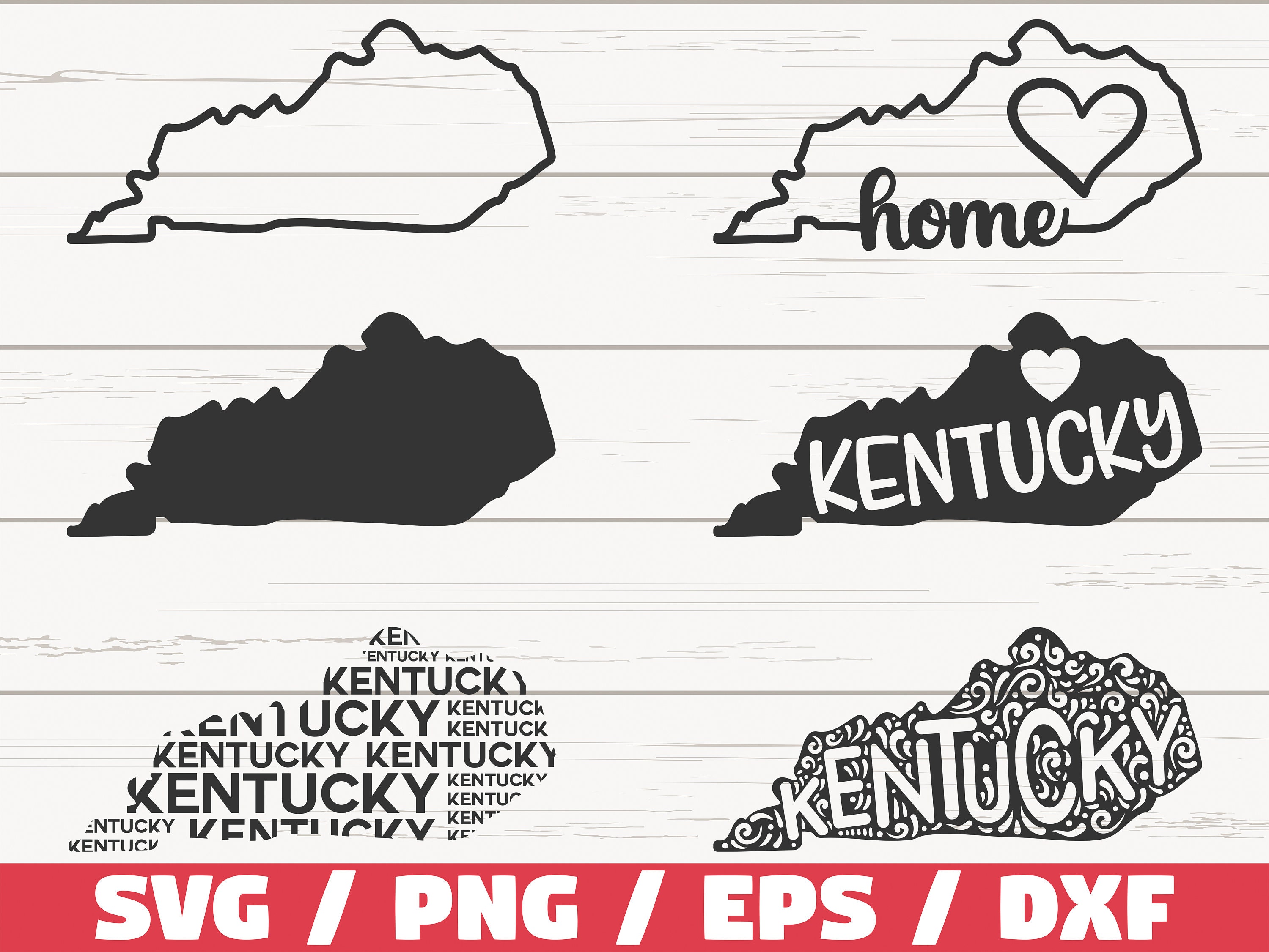 Kentucky State SVG, Cut File, Cricut, Clip art - Inspire Uplift
