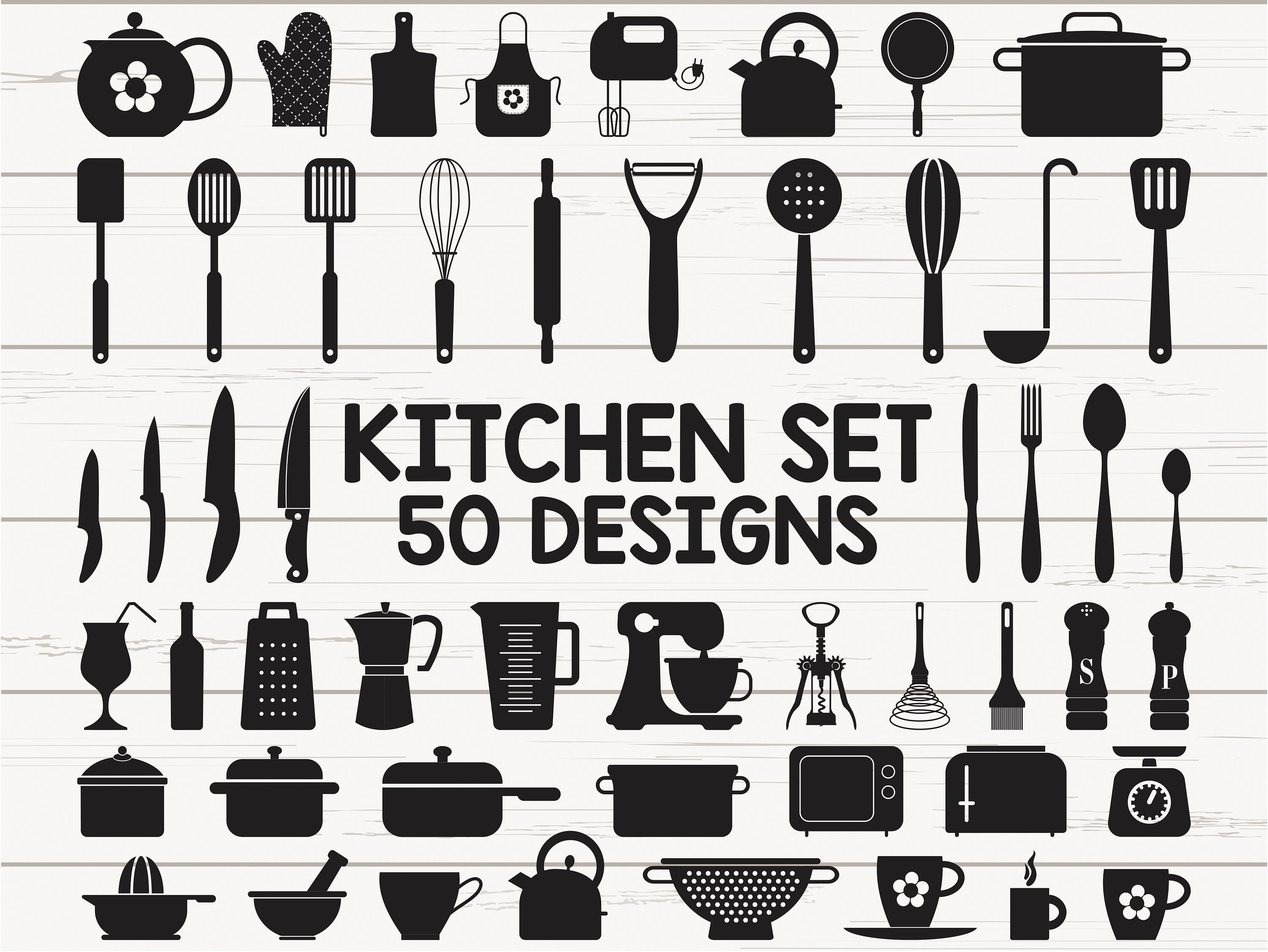 Kitchen SVG, Cooking SVG, Kitchen Clipart, Cooking Utensils - Inspire ...