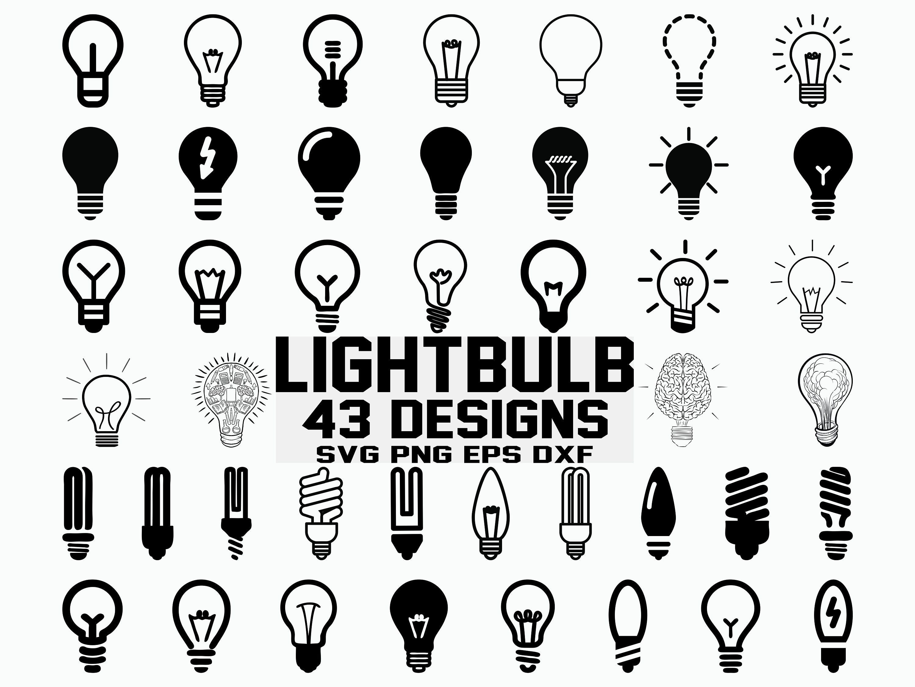 Light bulb SVG, Bulb svg, Clipart, Cricut - Inspire Uplift