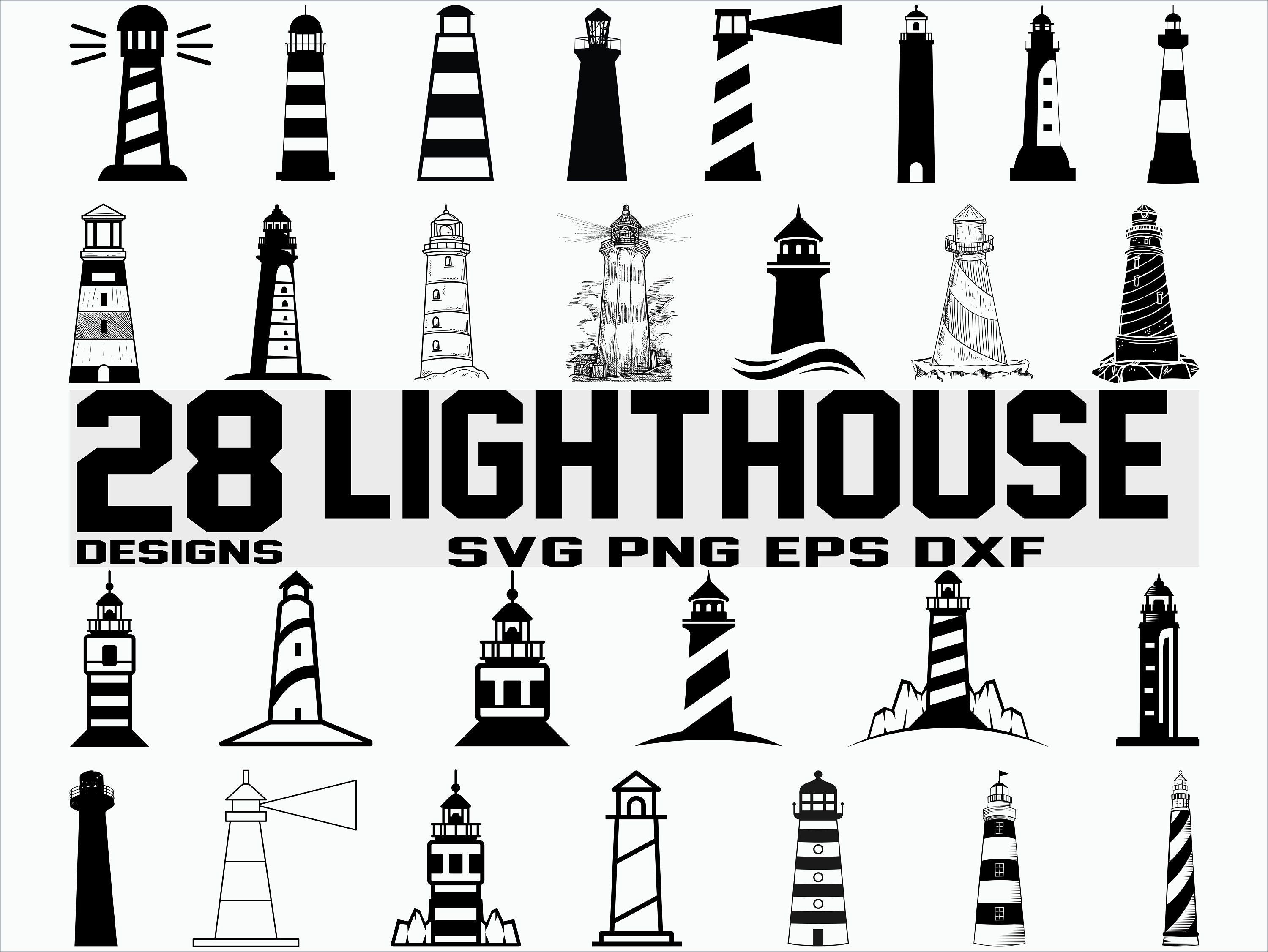 Lighthouse SVG, sea svg, ocean svg, clipart | Inspire Uplift