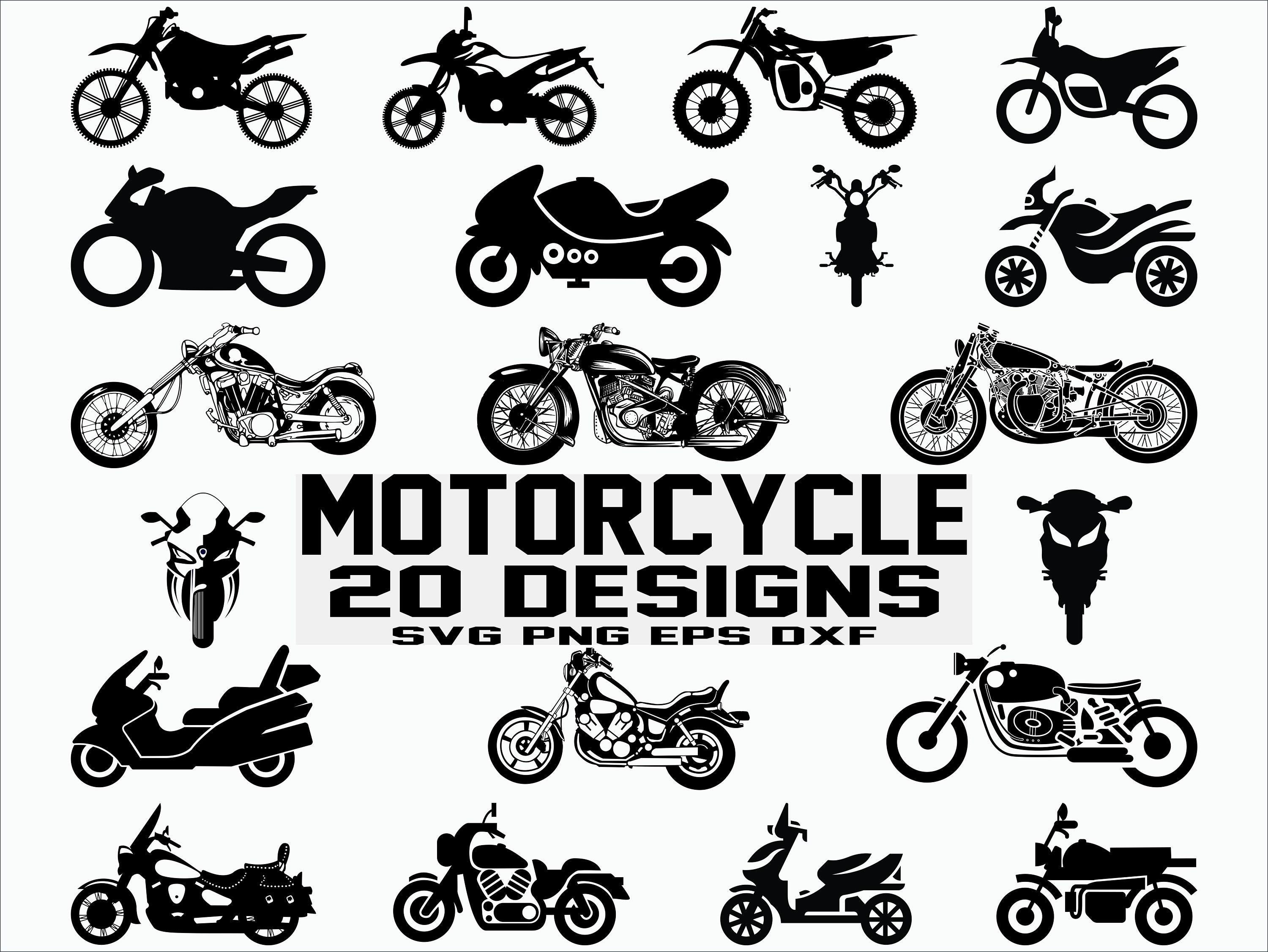 Motorcycle SVG, Motorcycle Clipart, Harley Svg, cutting file | Inspire ...