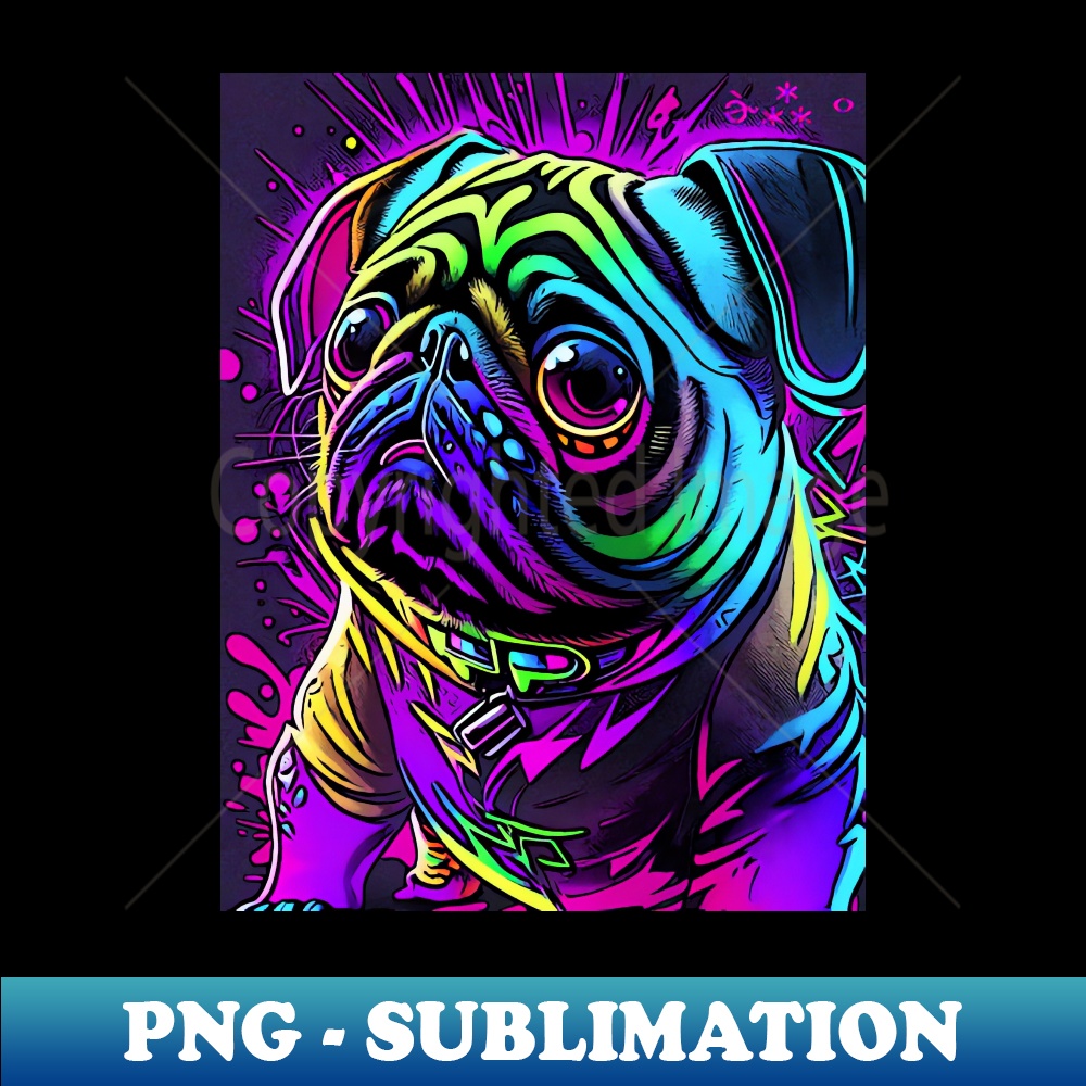Pug Graffiti Art 11 - PNG Sublimation Digital Download - Vib | Inspire ...