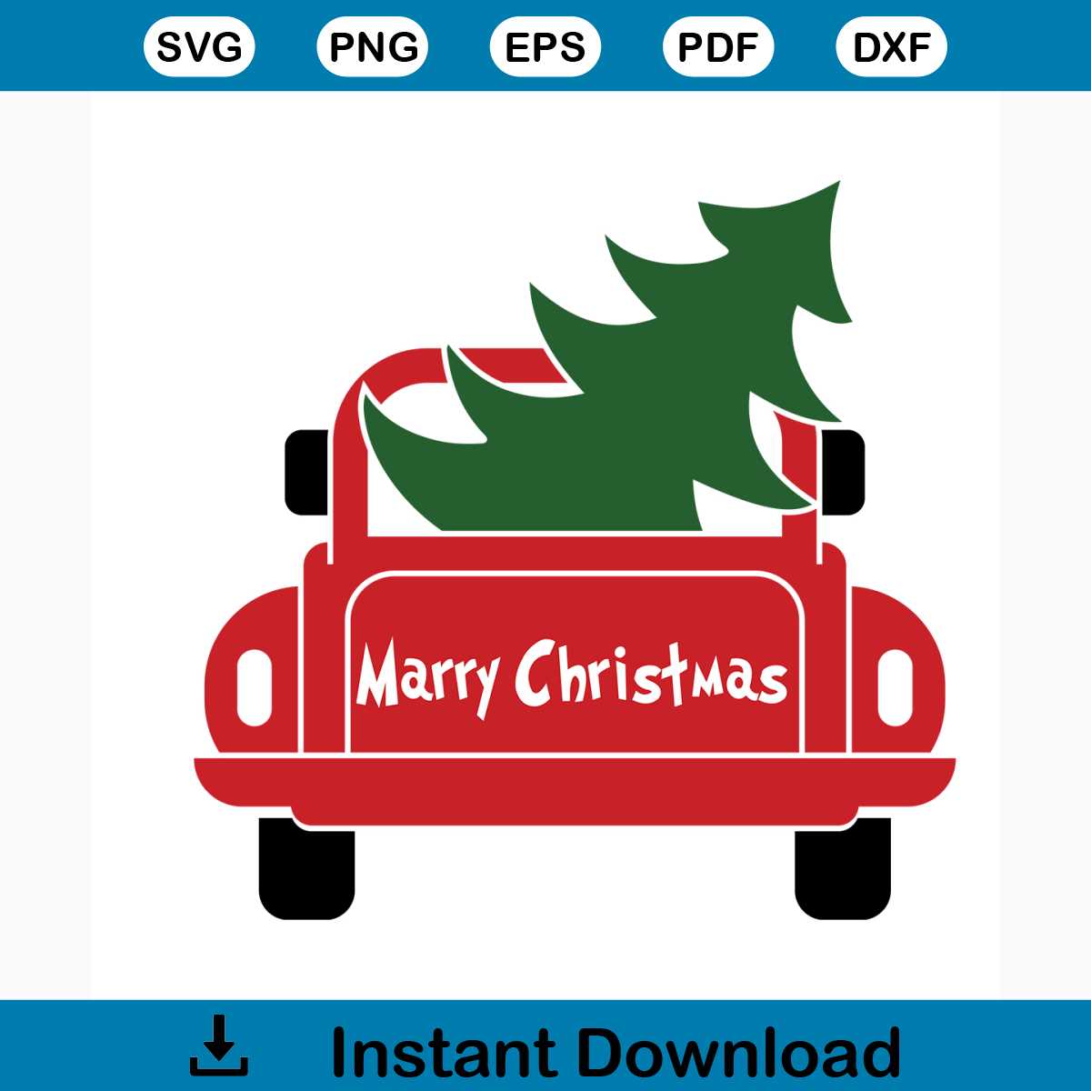 Christmas Tree Truck Svg, Christmas Svg, Red Truck Christmas | Inspire ...