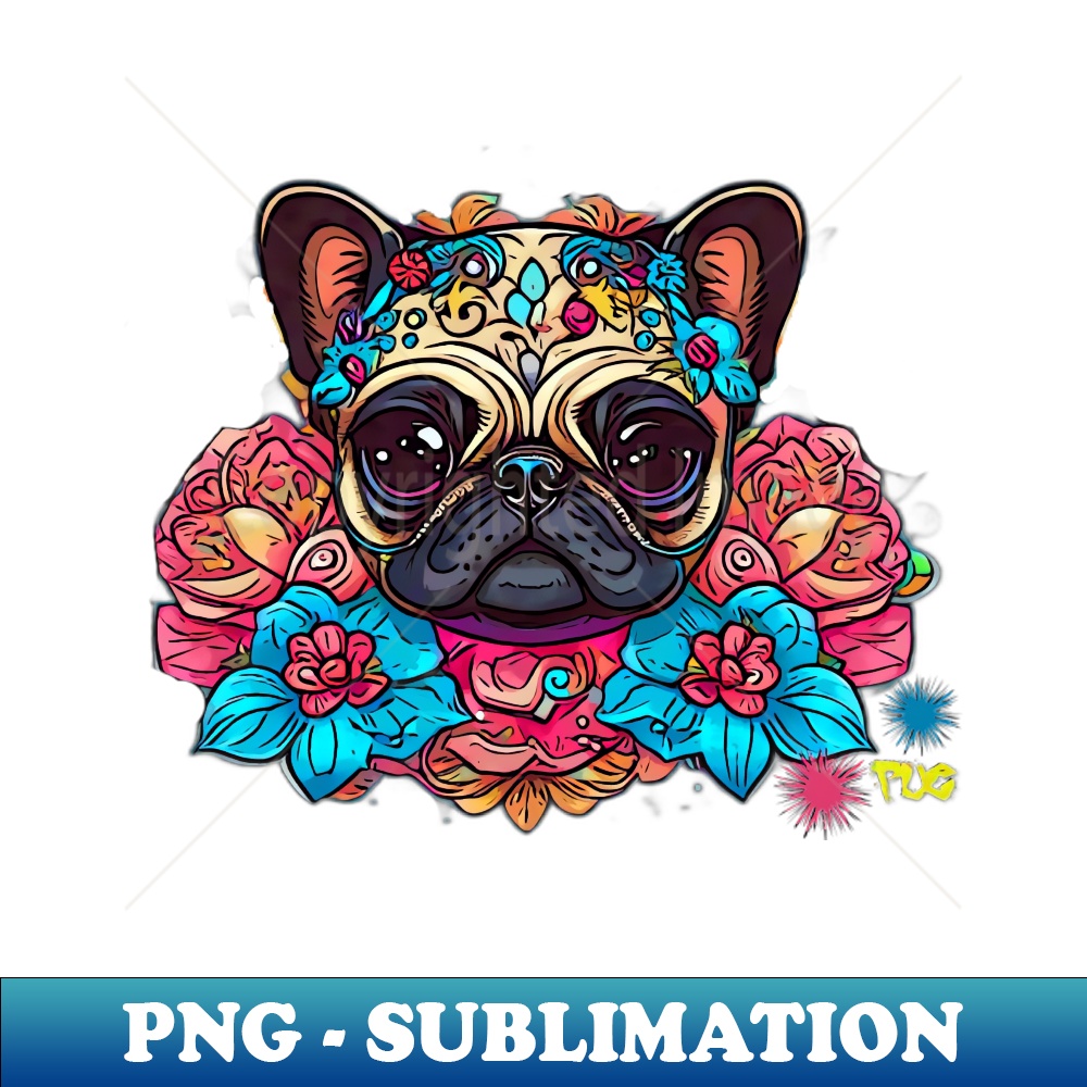 Pug Sugar Candy 4 - Decorative Sublimation PNG File - Perfec | Inspire ...