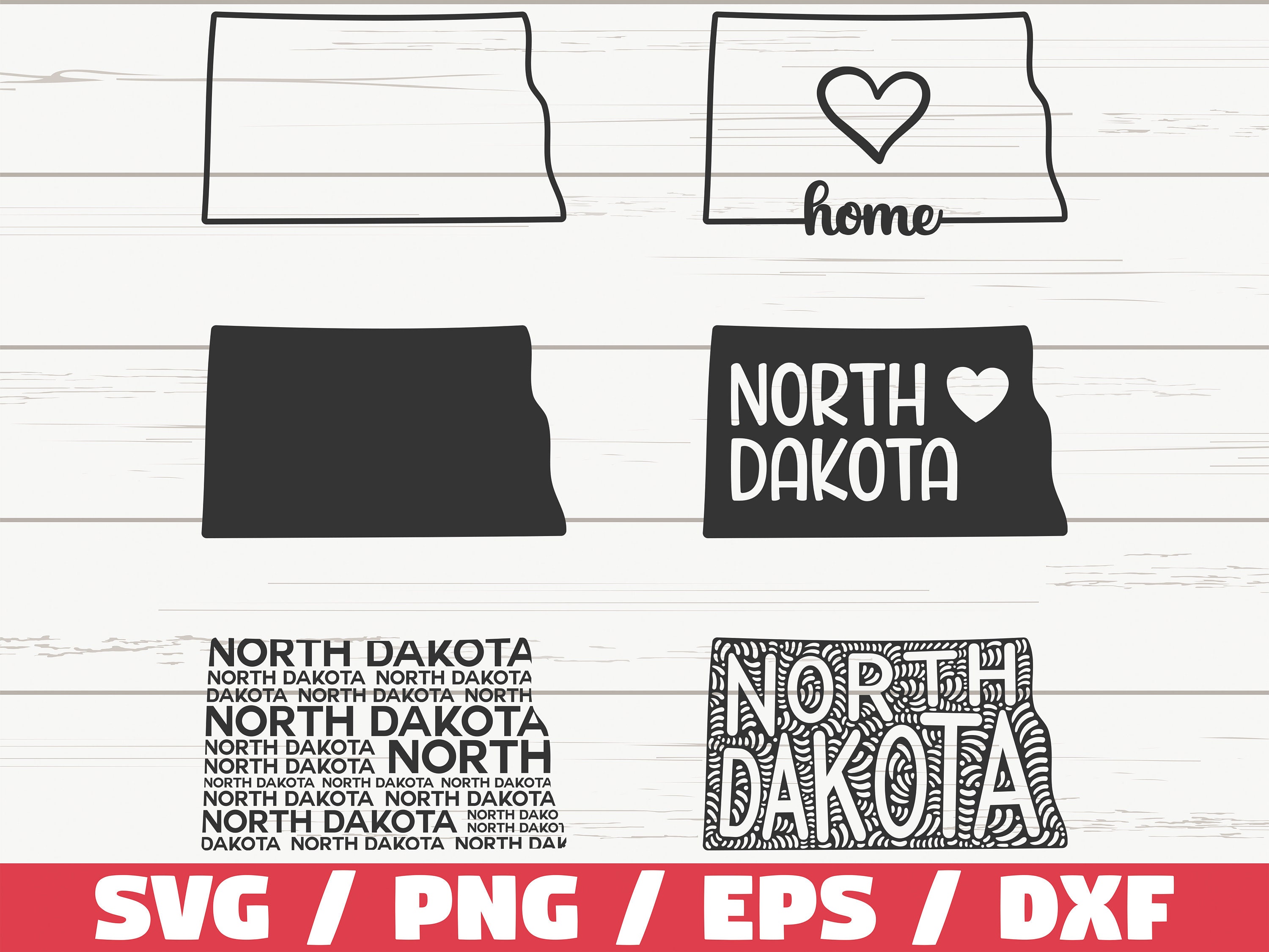 North Dakota State SVG, Cut File, Cricut, Clip art | Inspire Uplift