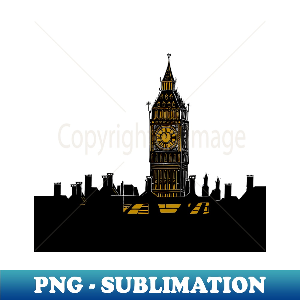 Big Ben and rooftops of London Silhouette - Exclusive PNG Su | Inspire ...