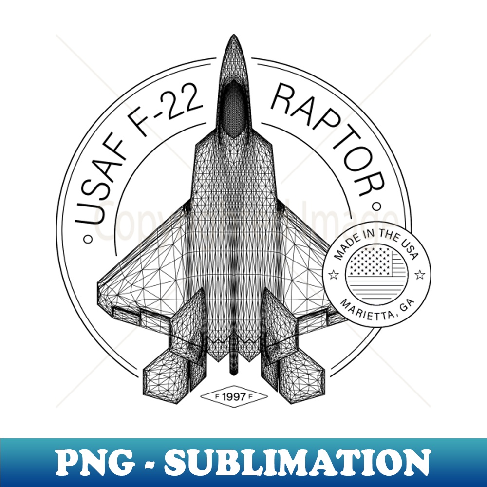 F-22 Raptor - PNG Transparent Sublimation File - Add a Festi | Inspire ...
