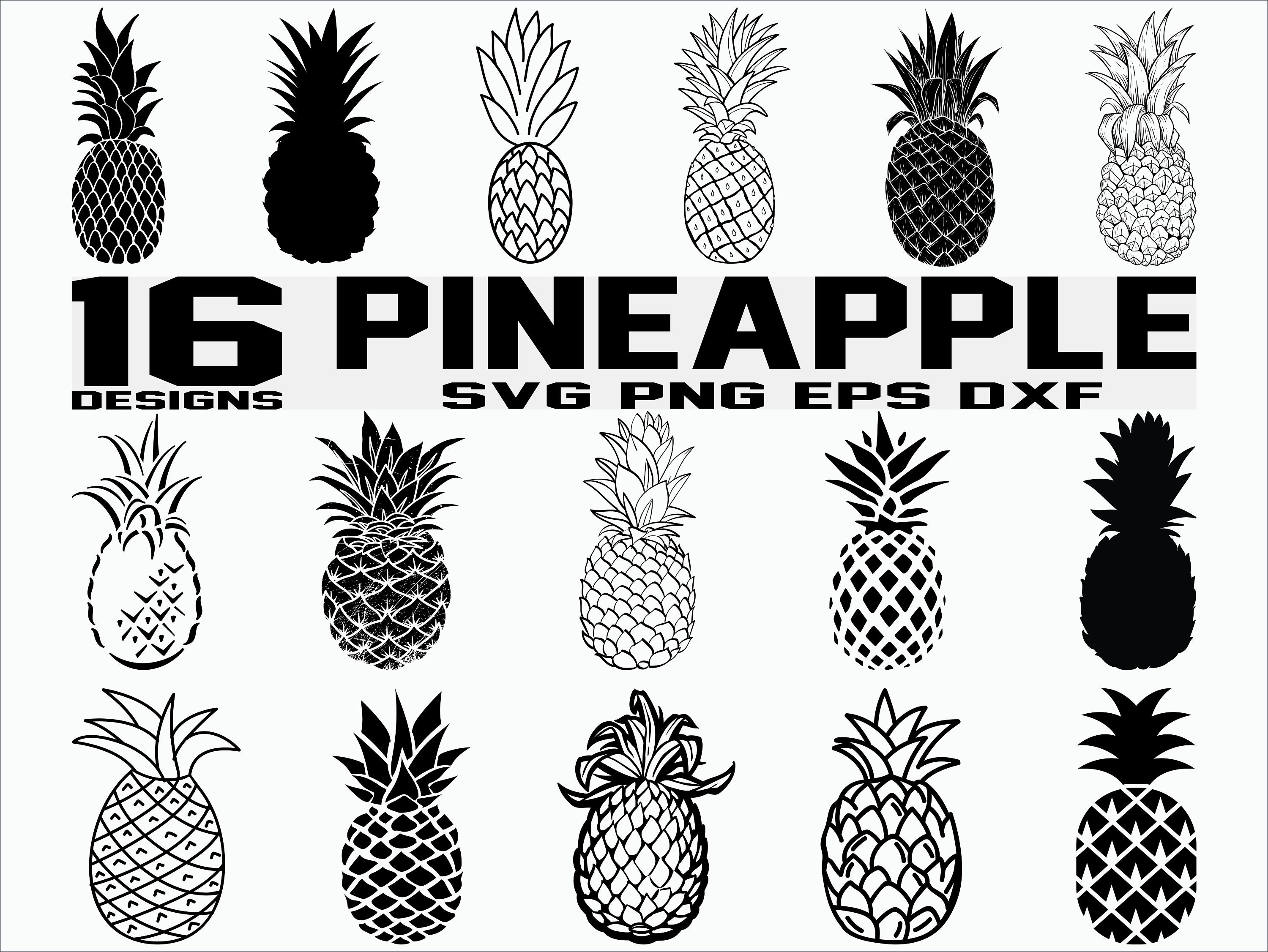 Pineapple SVG, Pineapple Clipart, Pineapple fruit svg, Stenc - Inspire ...