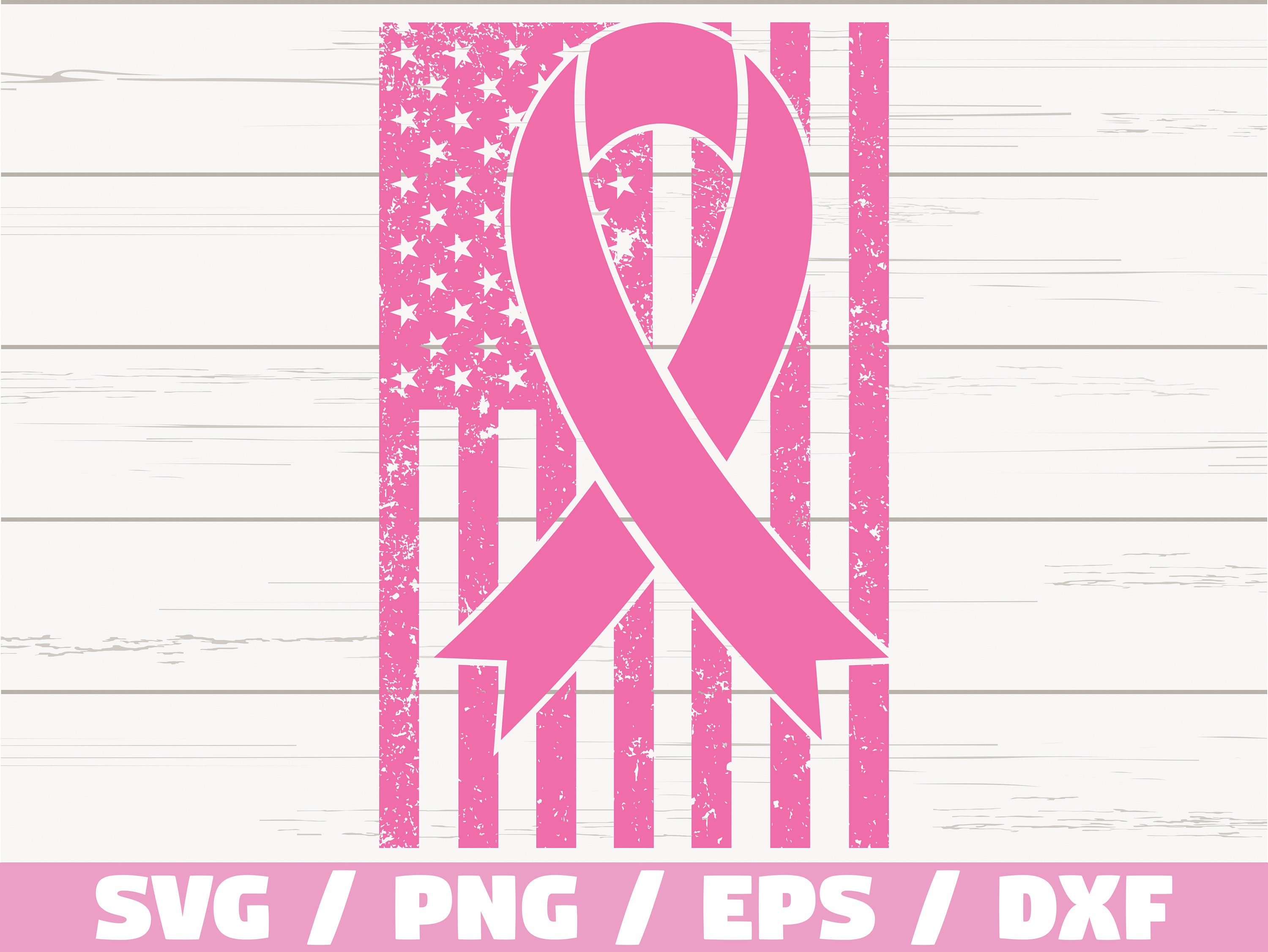 Pink Ribbon USA Flag SVG, Cut File, Commercial use, Cricut | Inspire Uplift