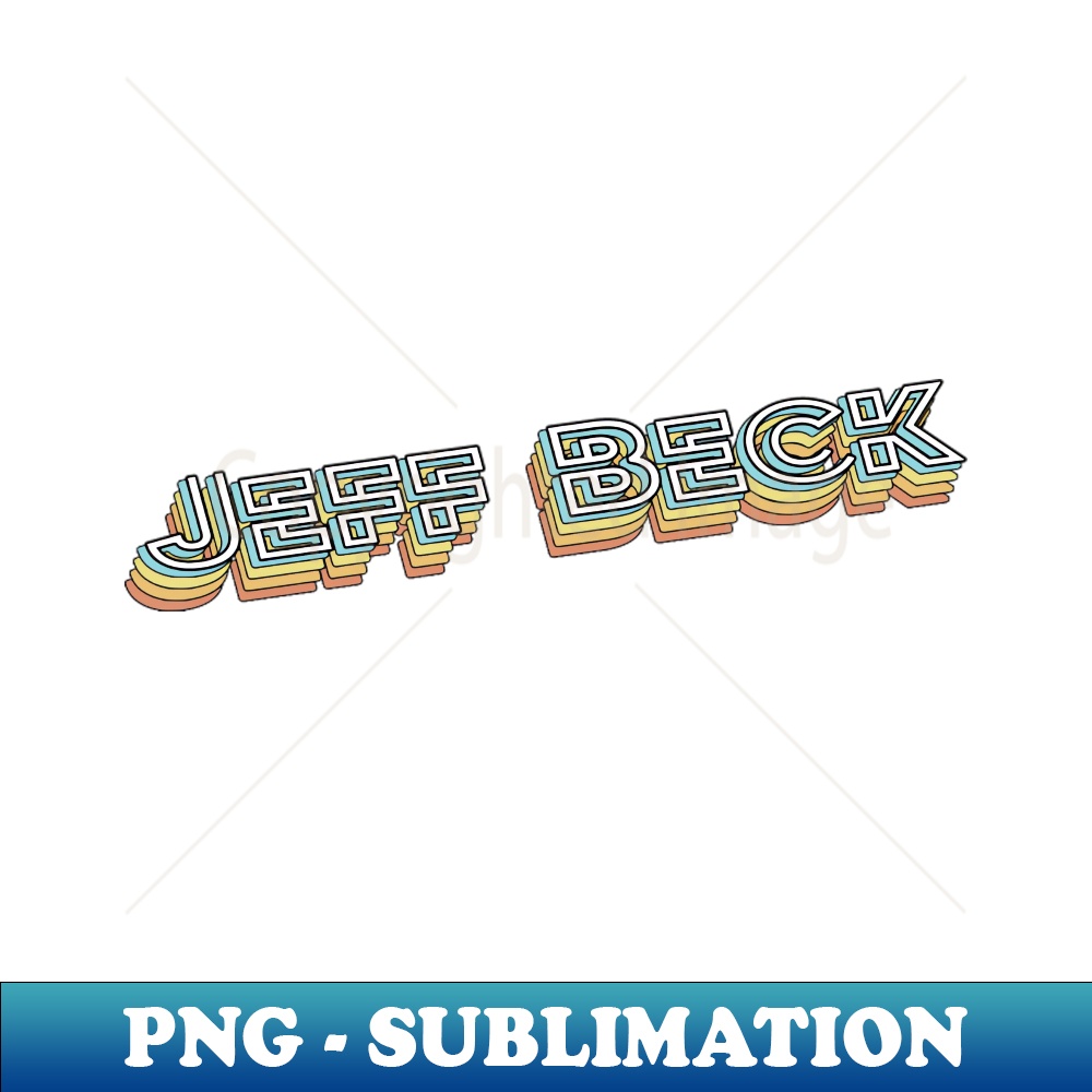 Jeff Beck Retro Typography Faded Style - Aesthetic Sublimati | Inspire ...