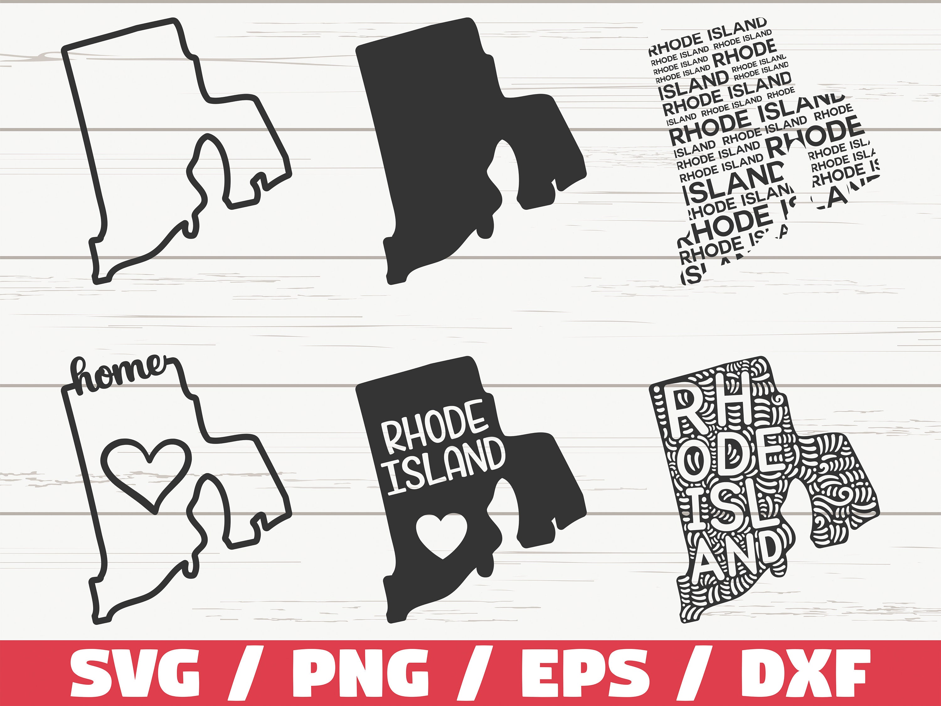 Rhode Island State SVG, Cut File, Cricut, Clip art - Inspire Uplift