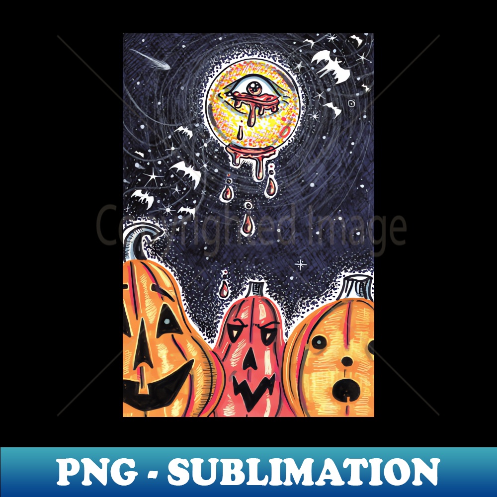 Halloween Crying Eyeball Blood Moon - Signature Sublimation | Inspire ...