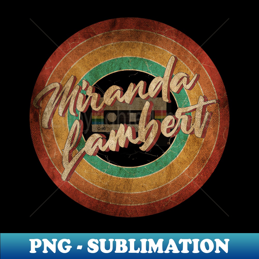 Miranda Lambert Vintage Circle Art - PNG Transparent Sublima - Inspire ...