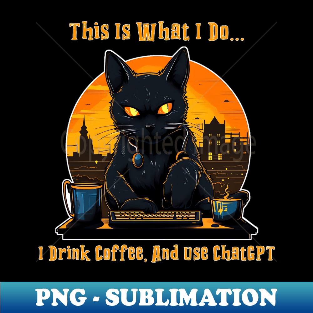My Cat uses Chat GPT - Unique Sublimation PNG Download - Boo | Inspire ...