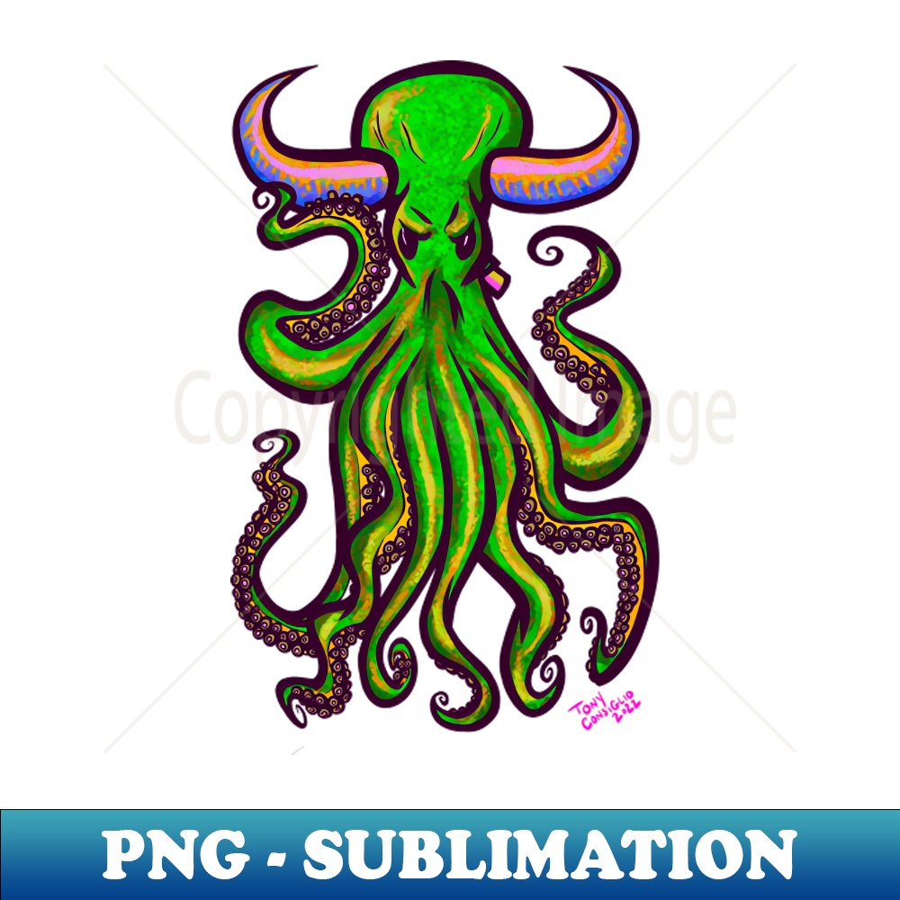 Mr Octopus The Demon - Retro PNG Sublimation Digital Downloa | Inspire Uplift